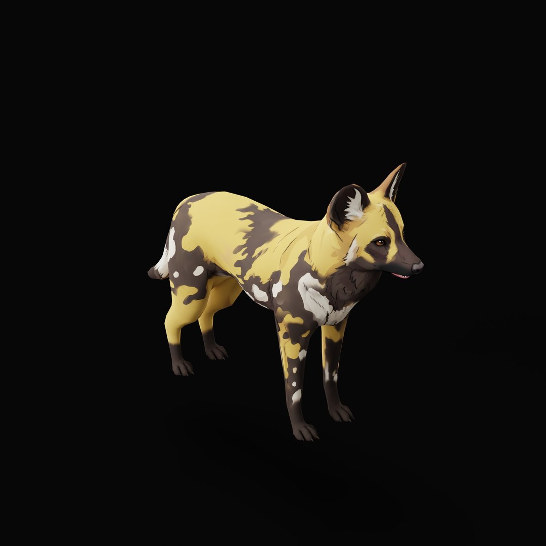 African Wild Stylized Dog 3D Model - TurboSquid 2509002