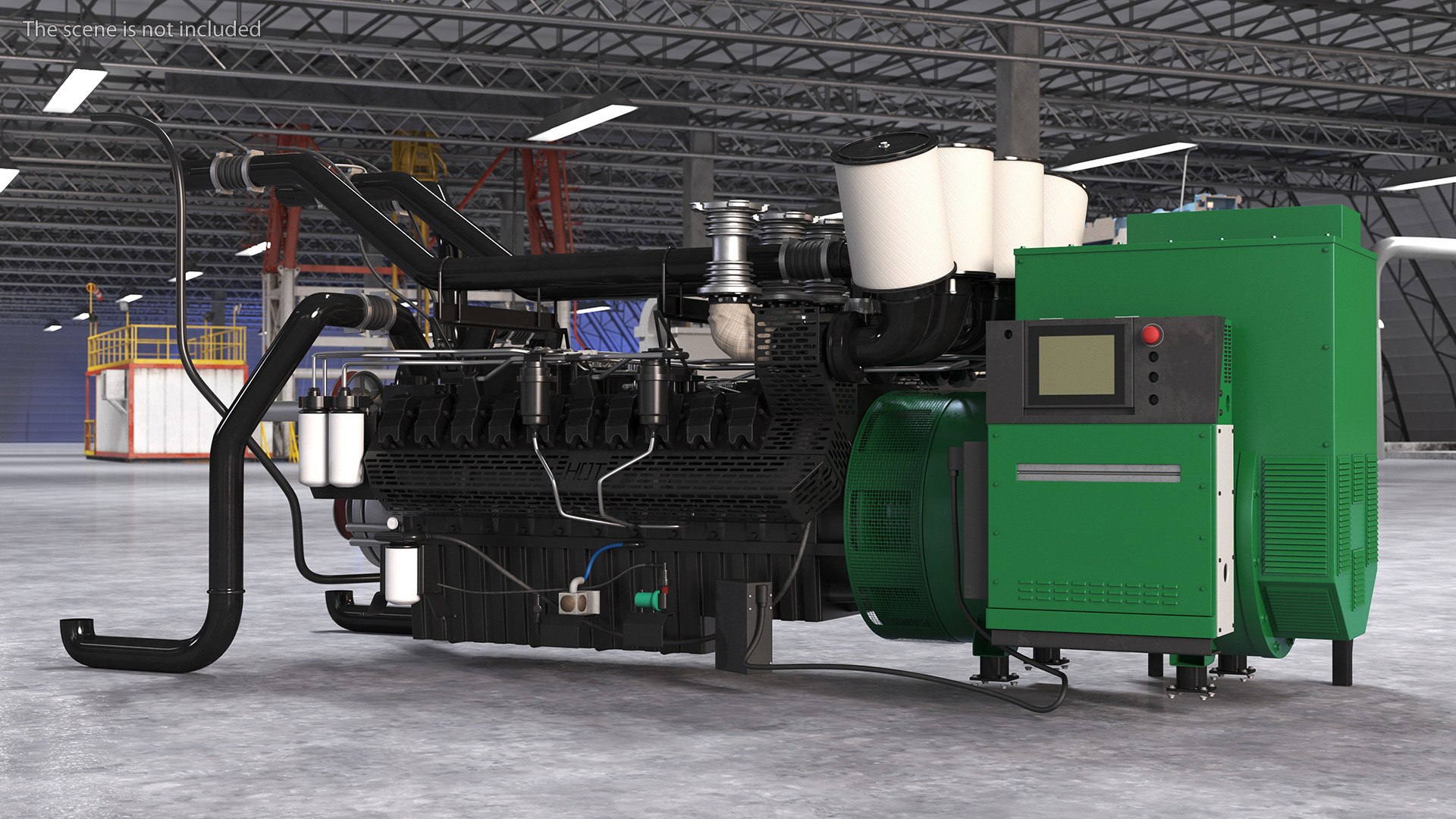 3D Control Panel With Diesel Generator Engine Model - TurboSquid 2243588