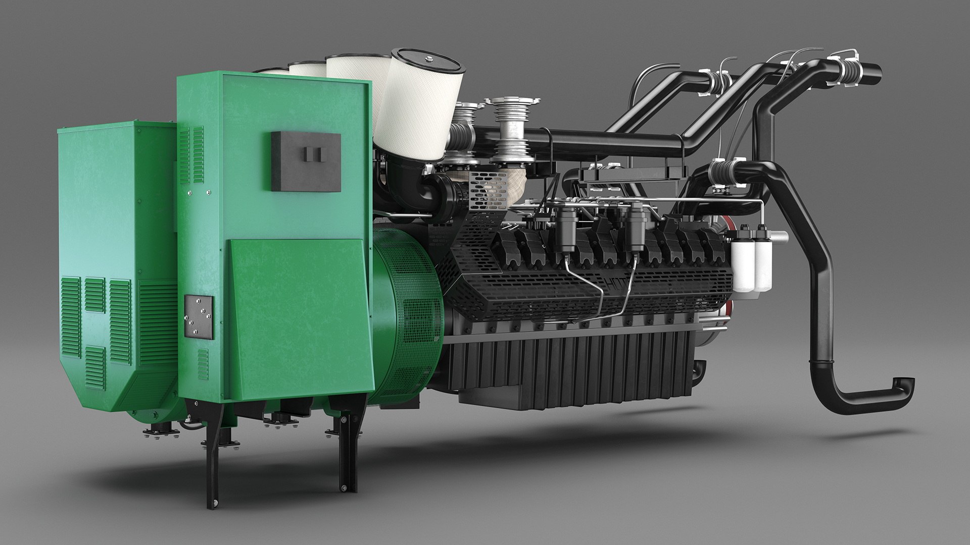 3D Control Panel With Diesel Generator Engine Model - TurboSquid 2243588