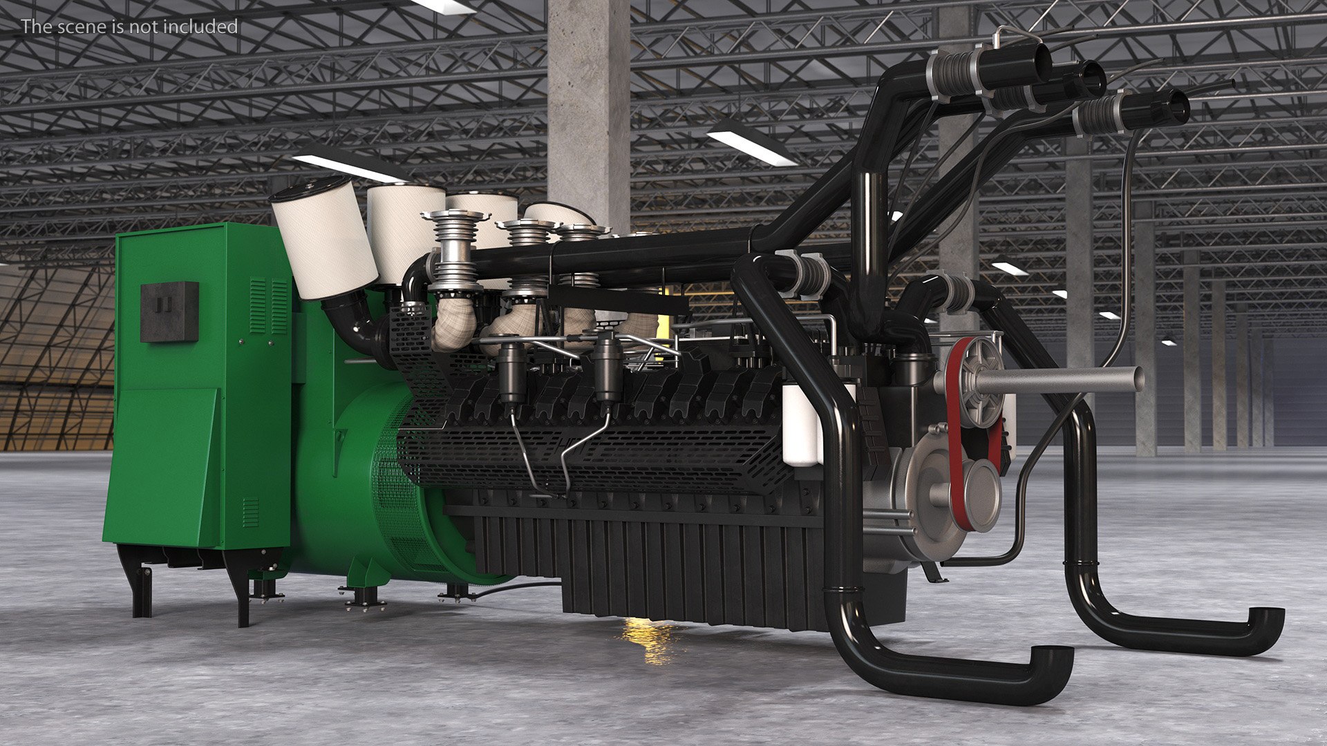 3D Control Panel With Diesel Generator Engine Model - TurboSquid 2243588