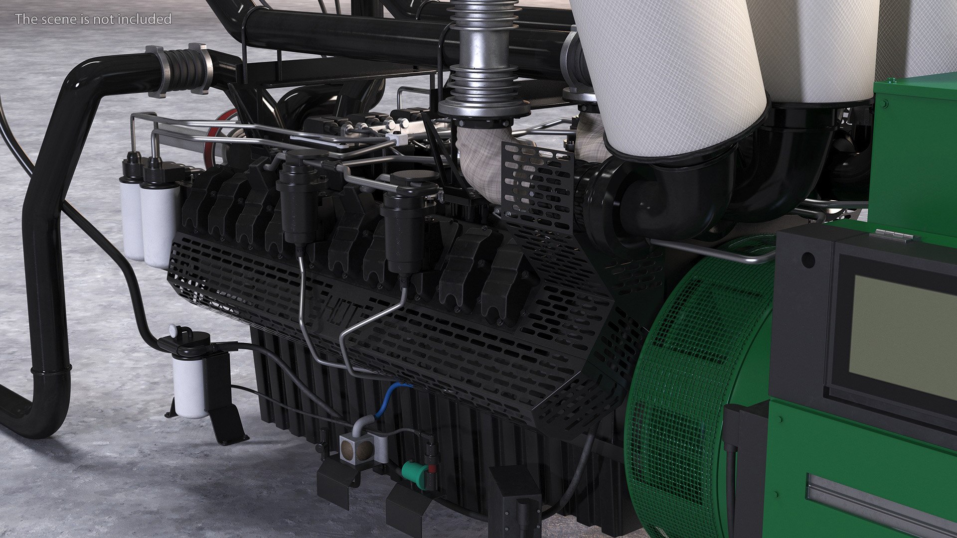 3D Control Panel With Diesel Generator Engine Model - TurboSquid 2243588