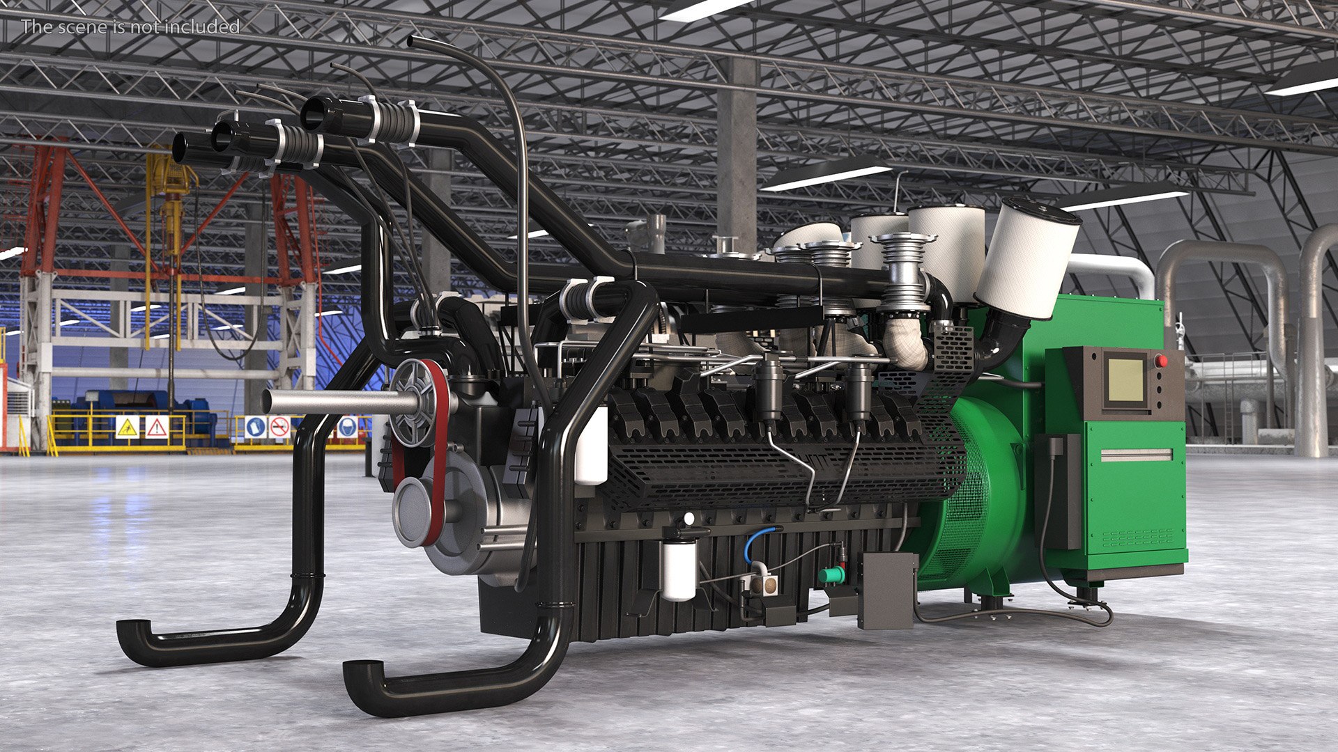 3D Control Panel With Diesel Generator Engine Model - TurboSquid 2243588