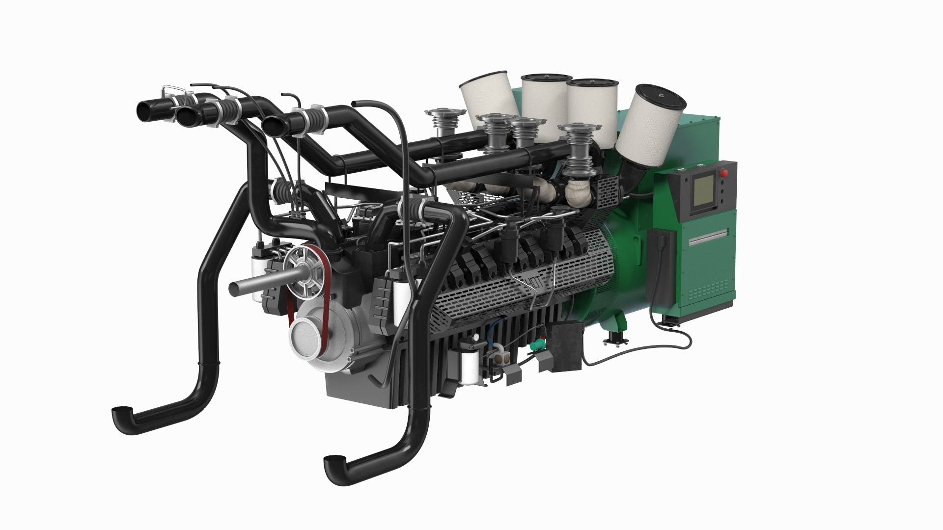 3D Control Panel With Diesel Generator Engine Model - TurboSquid 2243588