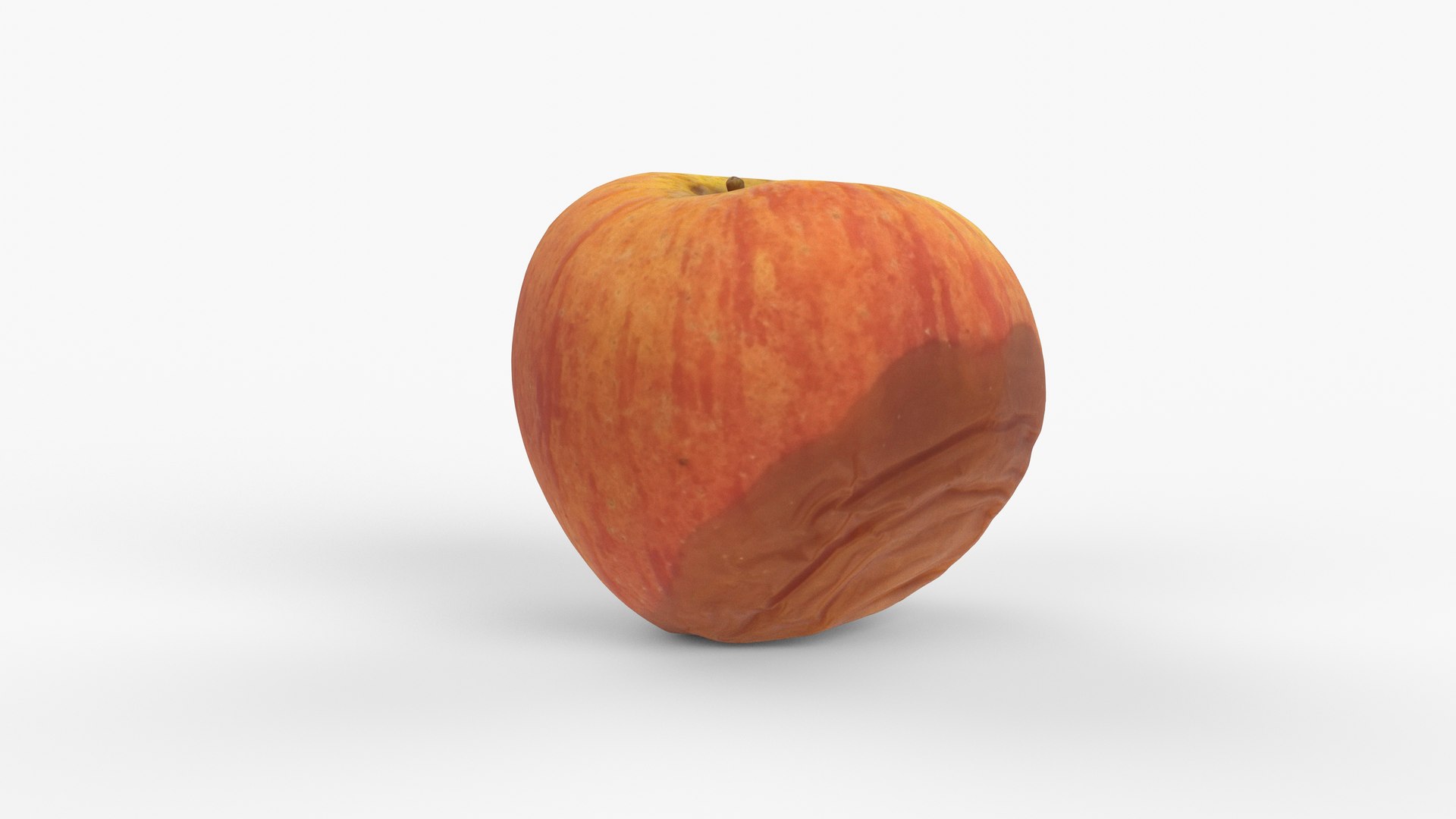 Photorealistic 3D Scan Of Rotten Wrinkly Overripe Old Ugly Apple Model ...