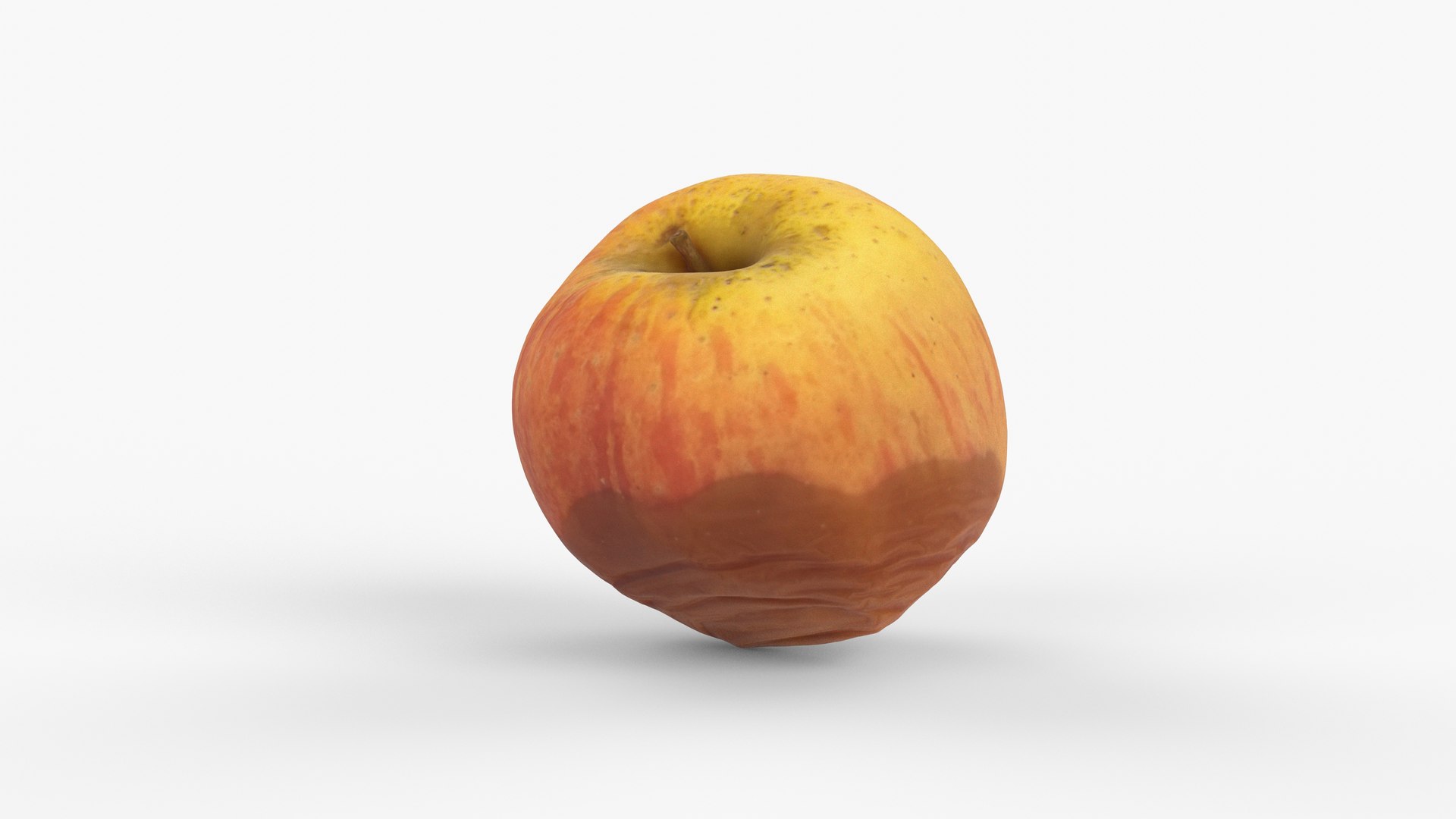 Photorealistic 3D Scan Of Rotten Wrinkly Overripe Old Ugly Apple Model ...