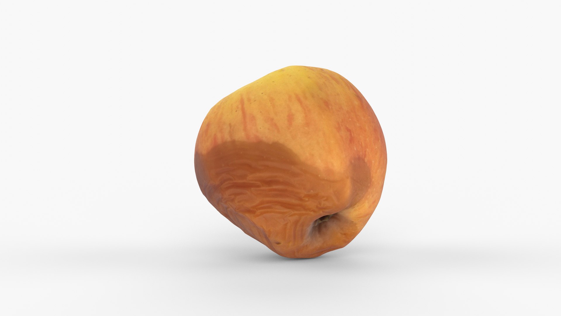 Photorealistic 3D Scan Of Rotten Wrinkly Overripe Old Ugly Apple Model ...
