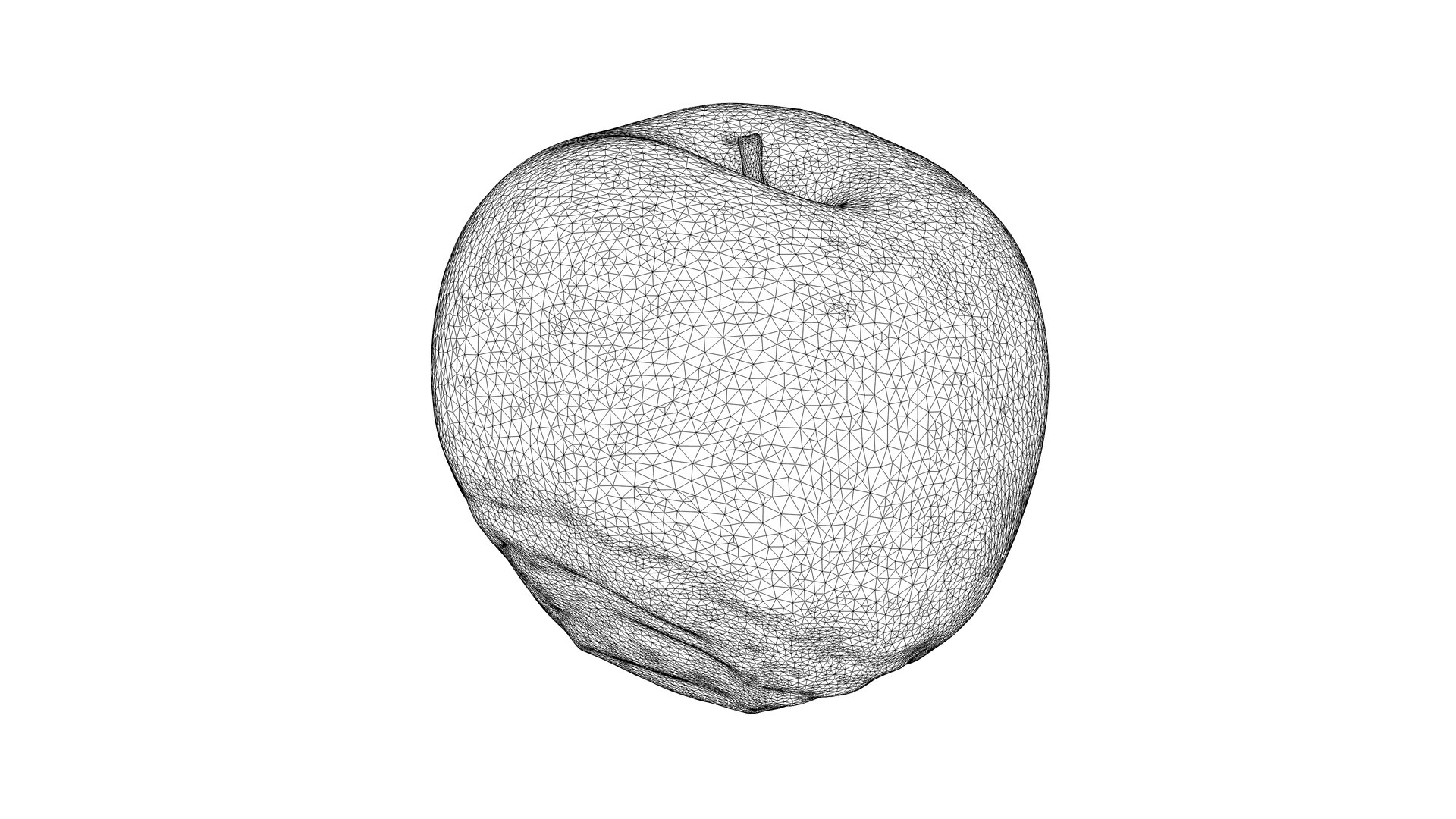 Photorealistic 3D Scan Of Rotten Wrinkly Overripe Old Ugly Apple Model ...