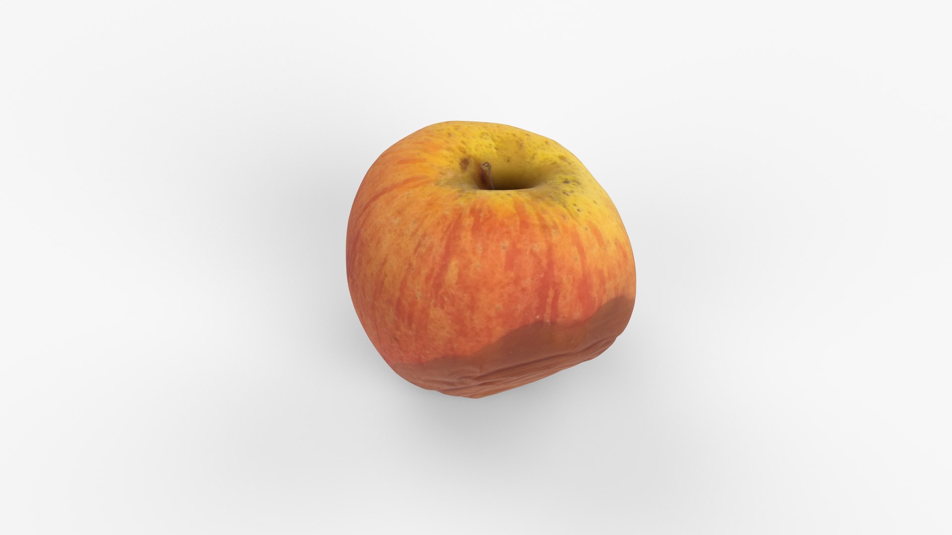 Photorealistic 3D Scan Of Rotten Wrinkly Overripe Old Ugly Apple Model ...