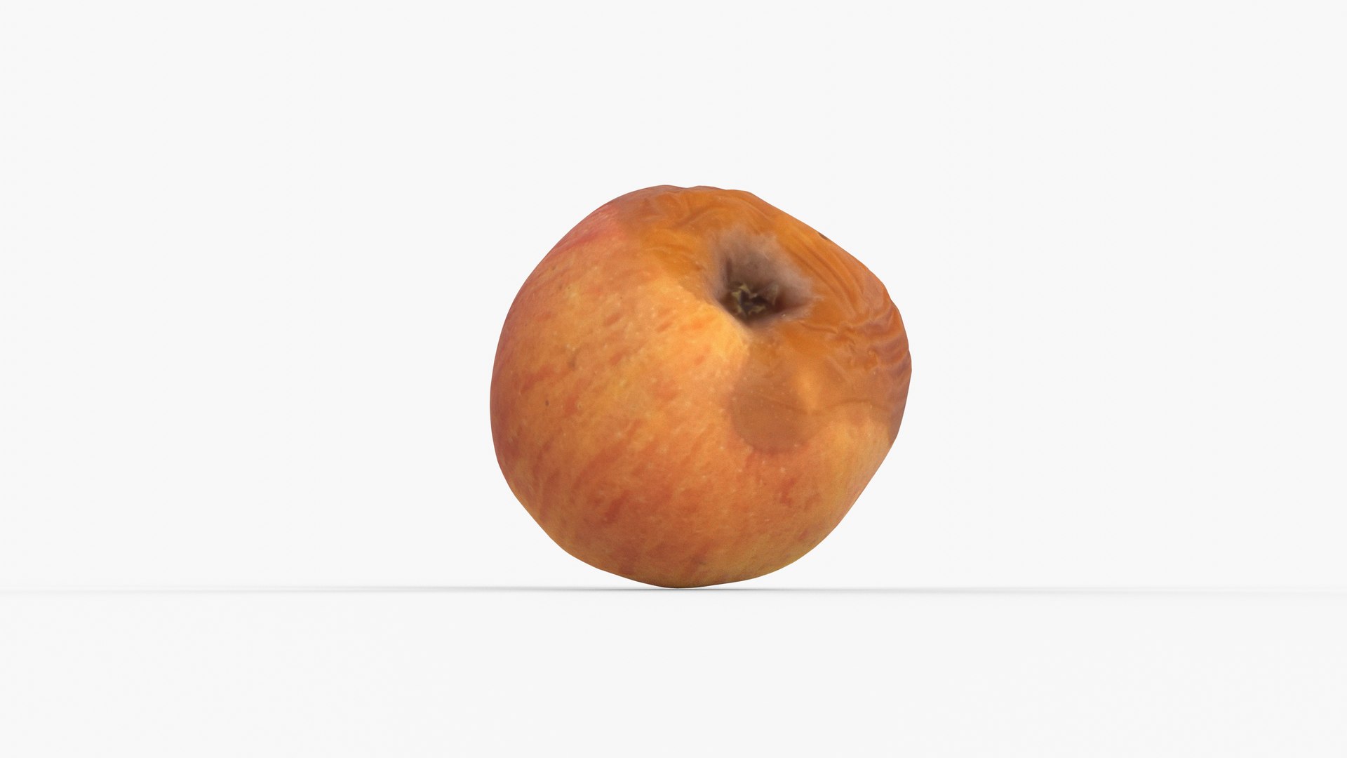 Photorealistic 3D Scan Of Rotten Wrinkly Overripe Old Ugly Apple Model ...
