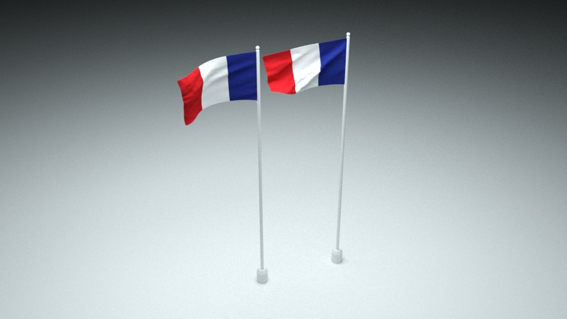 3D French Flag Model - TurboSquid 1594471