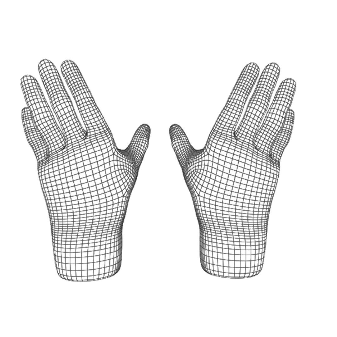 3ds Max Rigged Male Hand