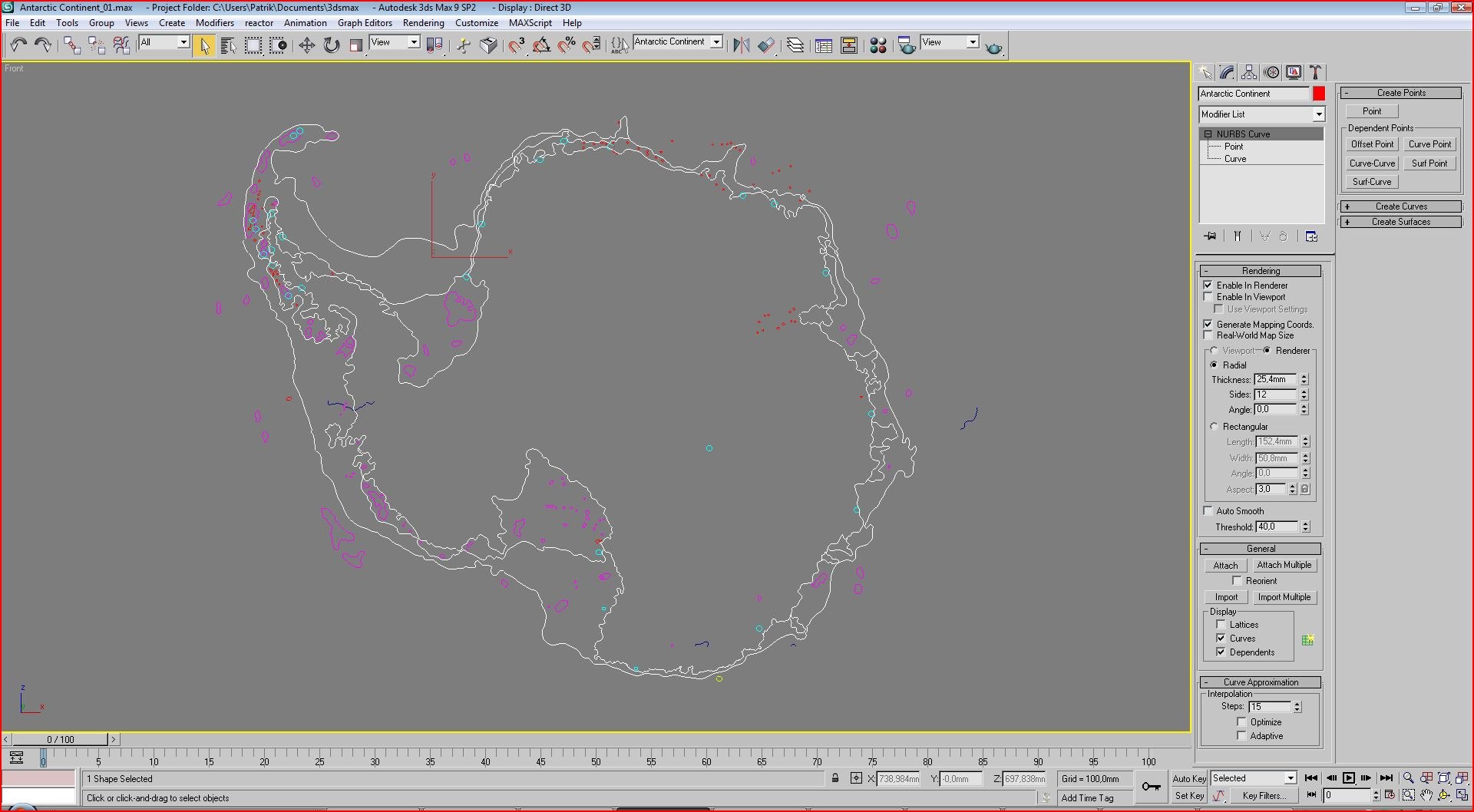 Antarctic Continent World 3d Model