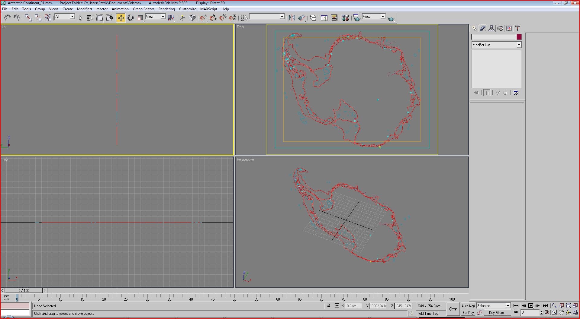Antarctic Continent World 3d Model