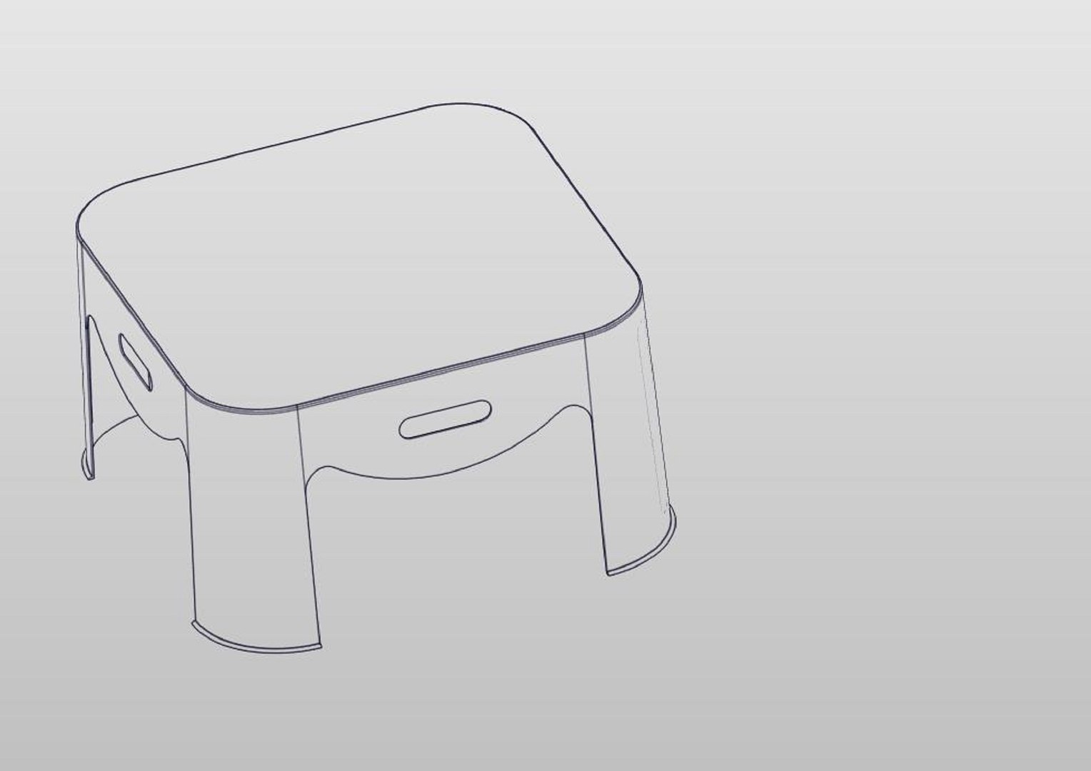 3D 3d Stl Plastic Small Table - TurboSquid 1783627