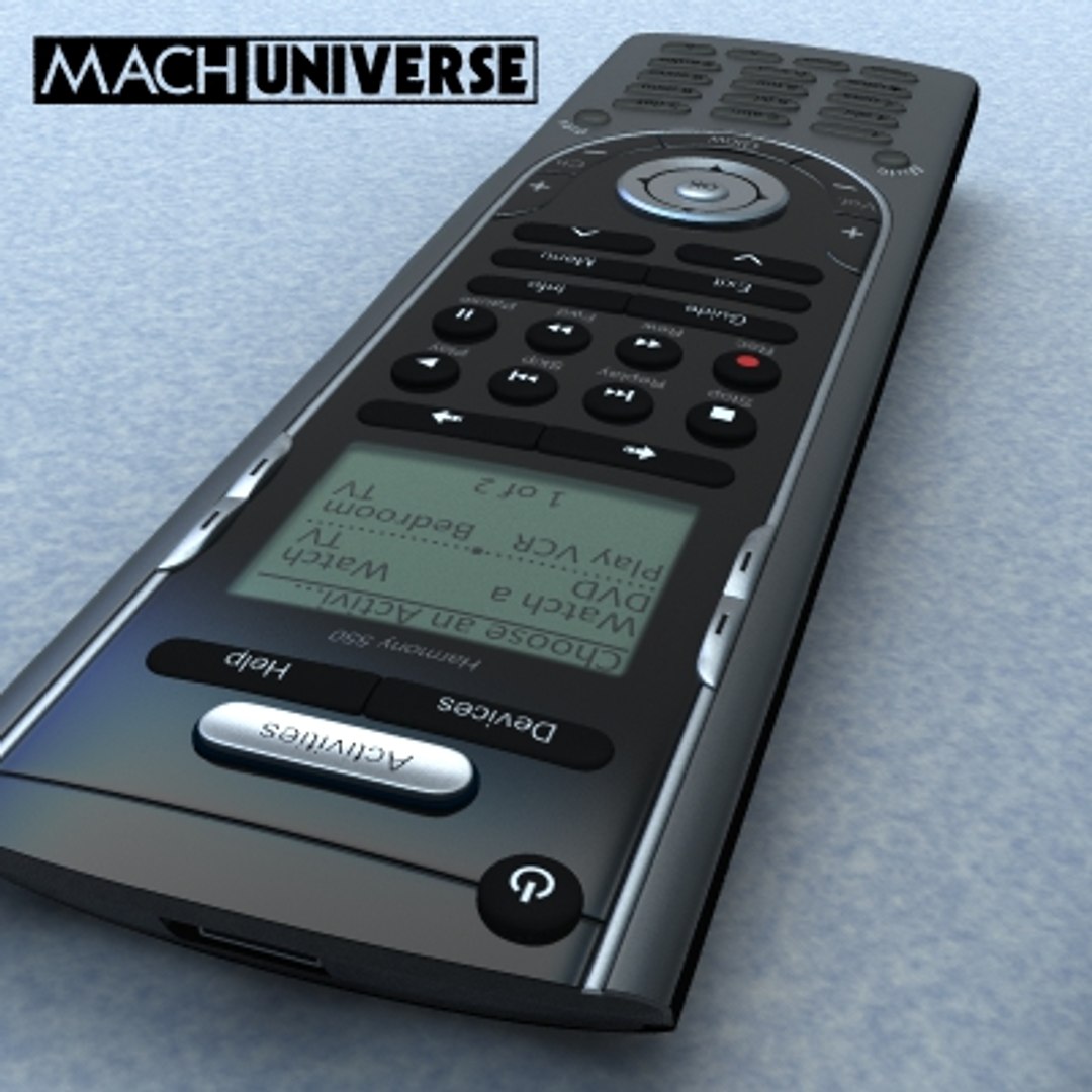Logitech Harmony 550 Remote Control 3d Model