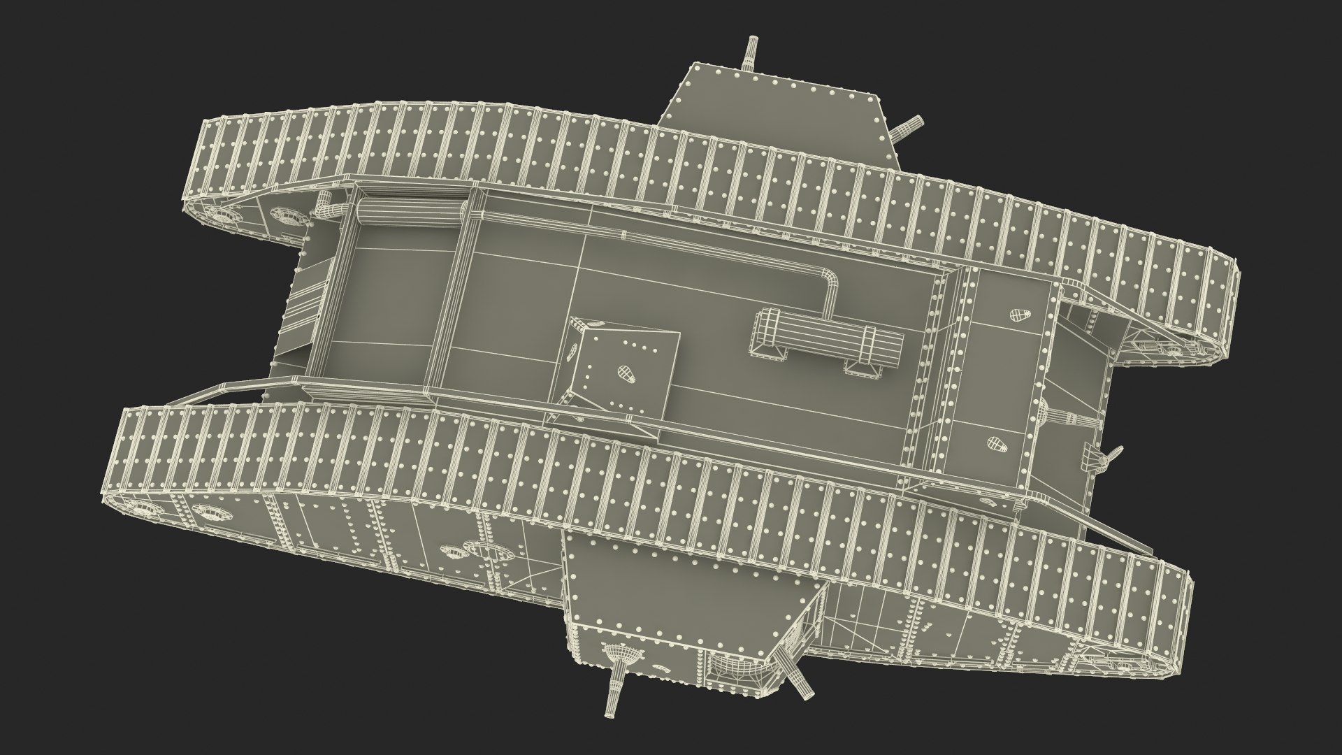 Tank MK 4 Male Camouflage Color Rigged 3D - TurboSquid 2239814