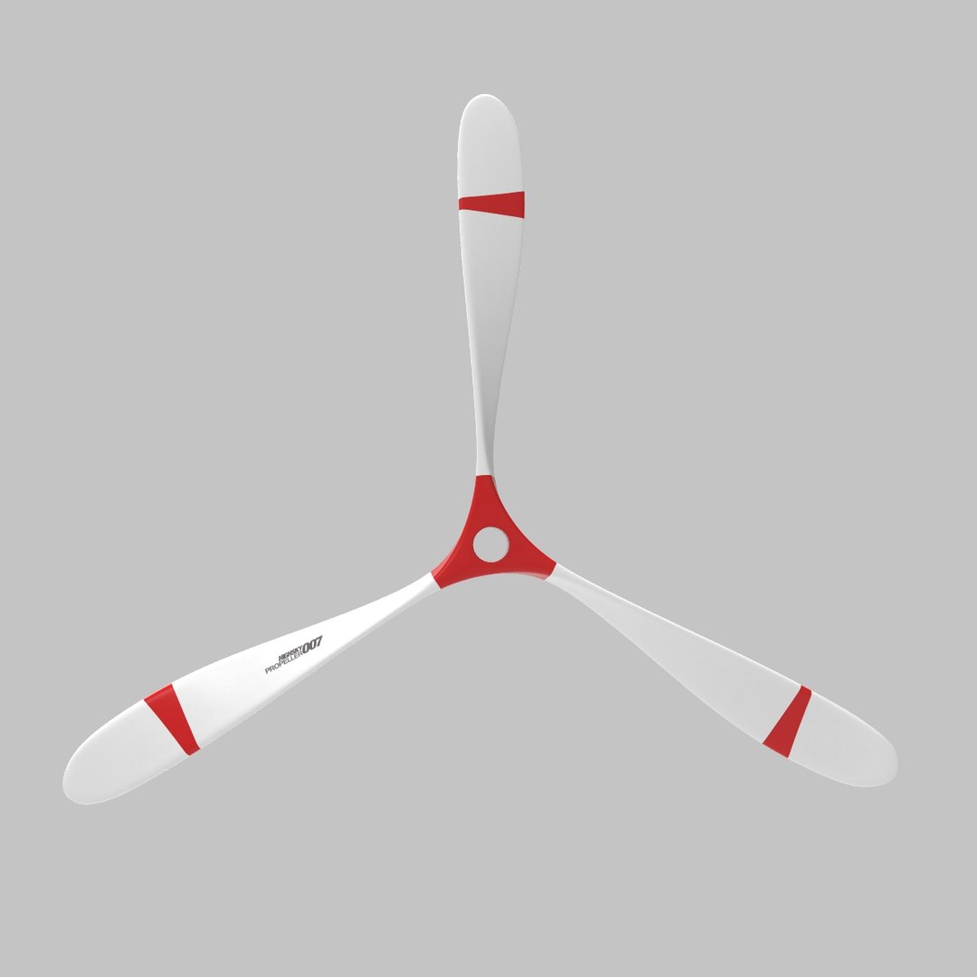 3d Propeller White