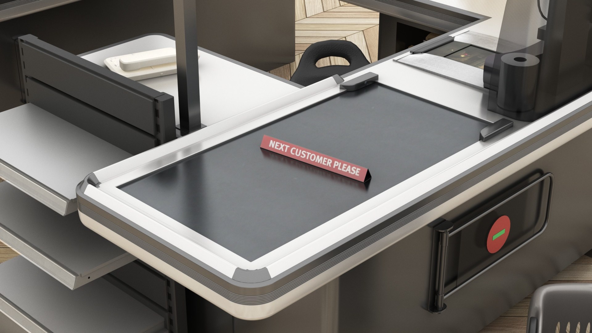 Supermarket Checkout Lane 3D Model - TurboSquid 2406800