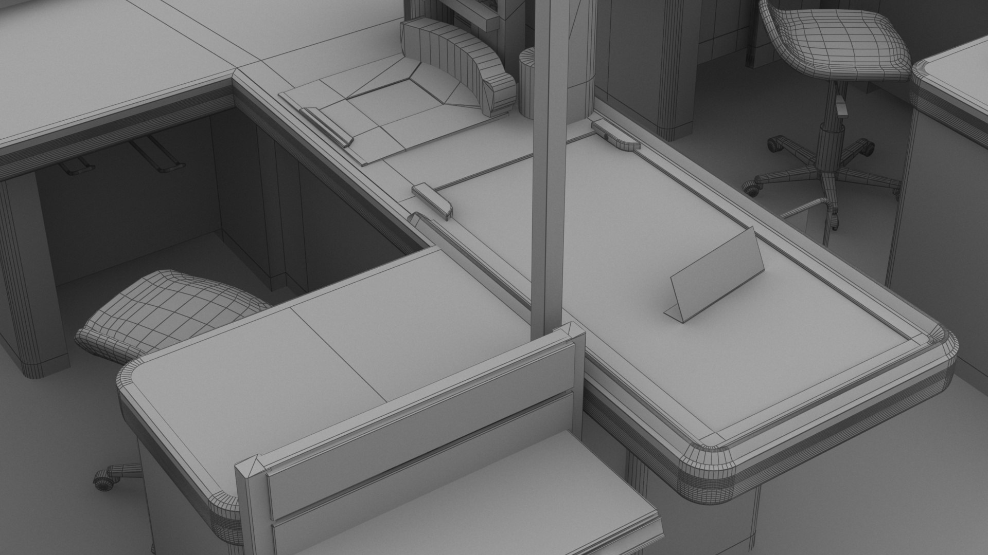 Supermarket Checkout Lane 3D Model - TurboSquid 2406800