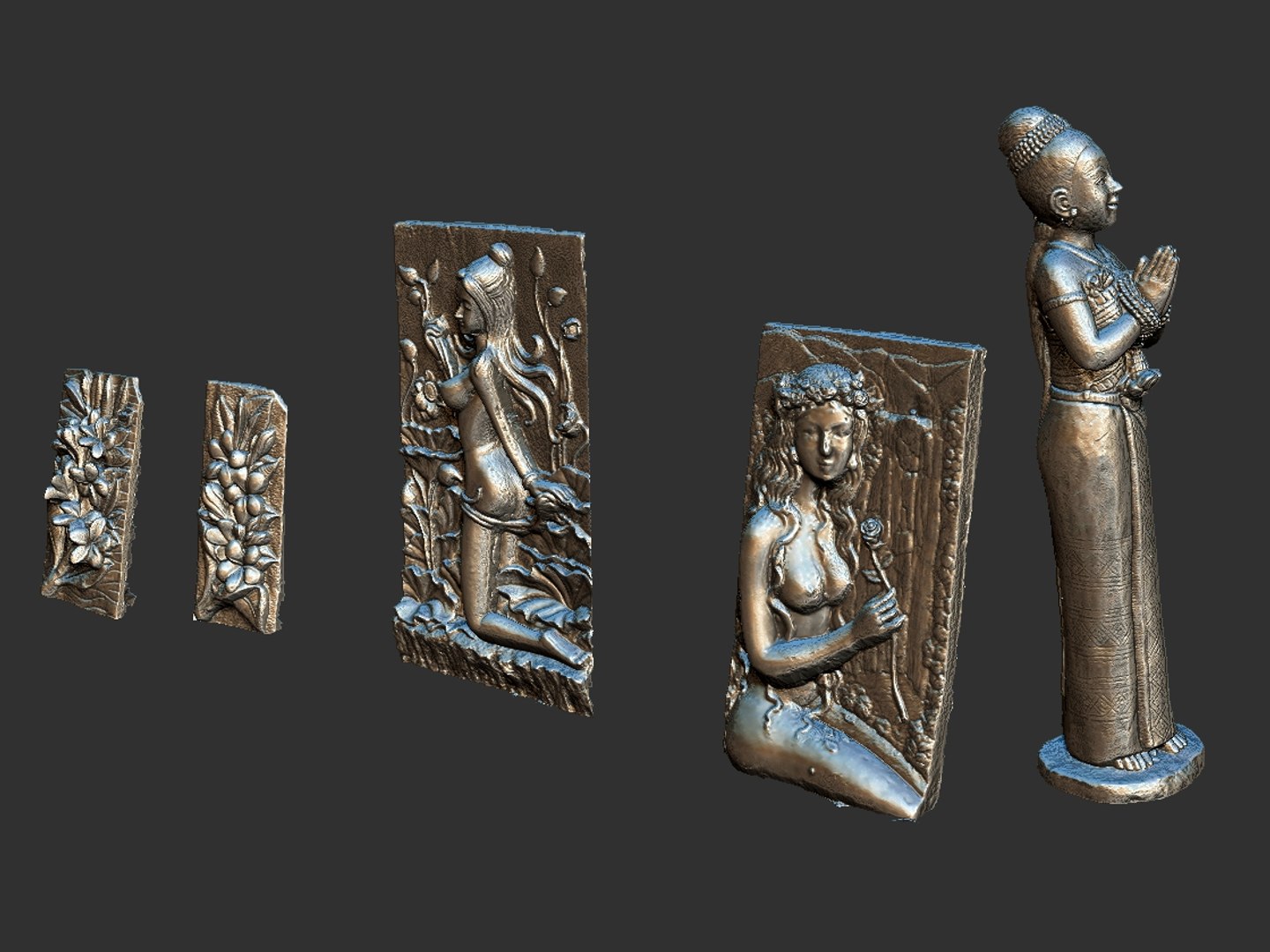 3D Relief Sculpture Pack Model - TurboSquid 1473497