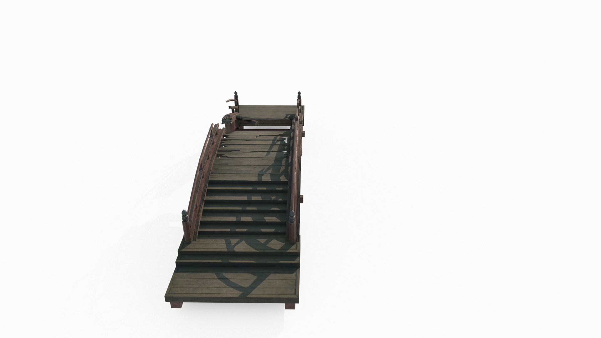 The Ancient Broken Arch Bridge In Asia 3D Model - TurboSquid 2275622