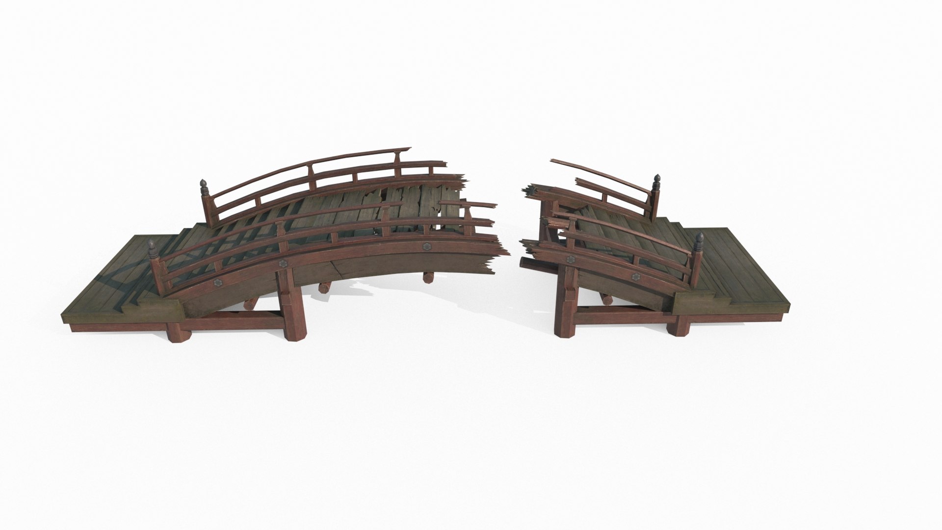 The Ancient Broken Arch Bridge In Asia 3D Model - TurboSquid 2275622