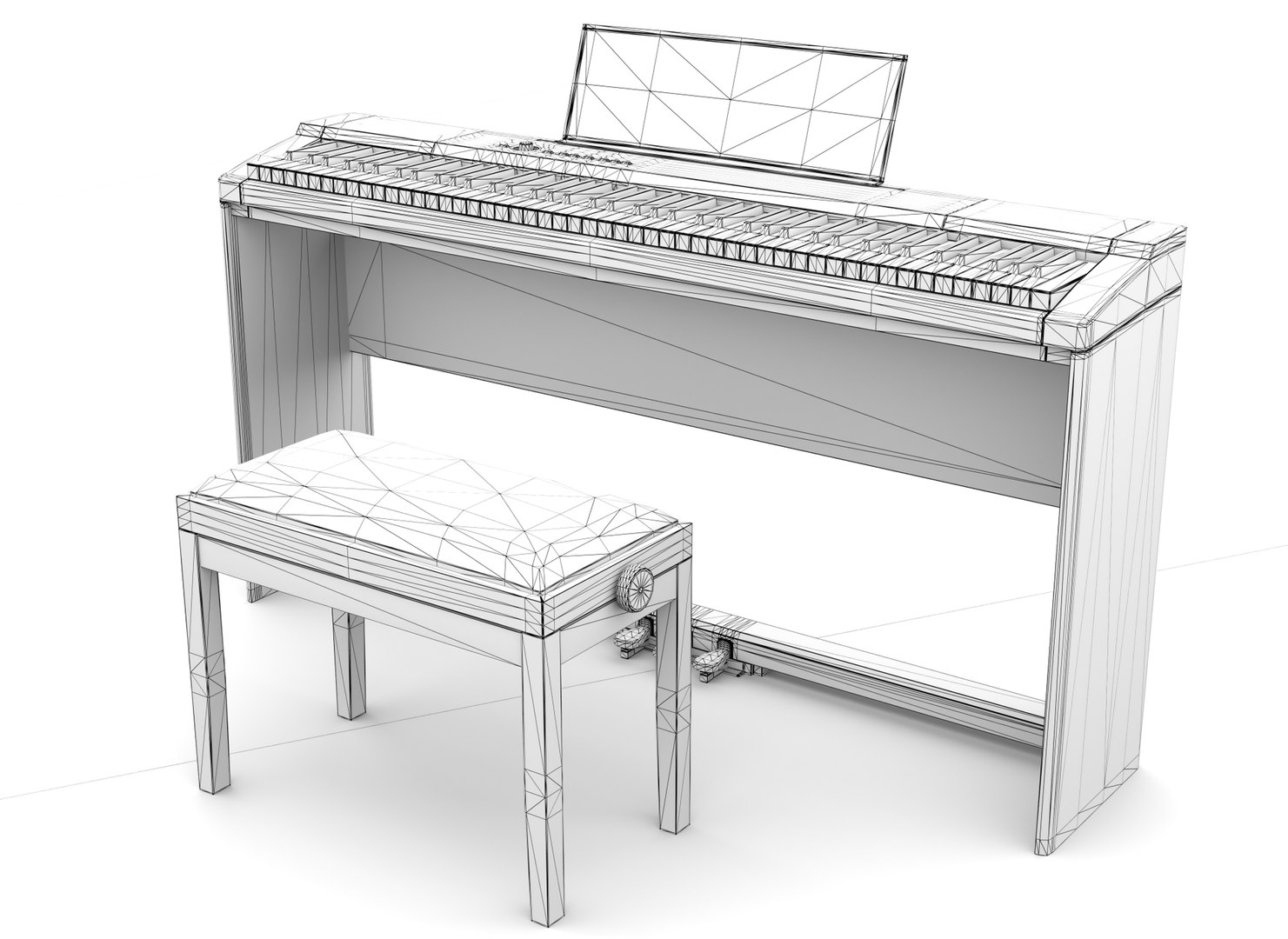 3D Model Piano Keyboard Digital - TurboSquid 1677613