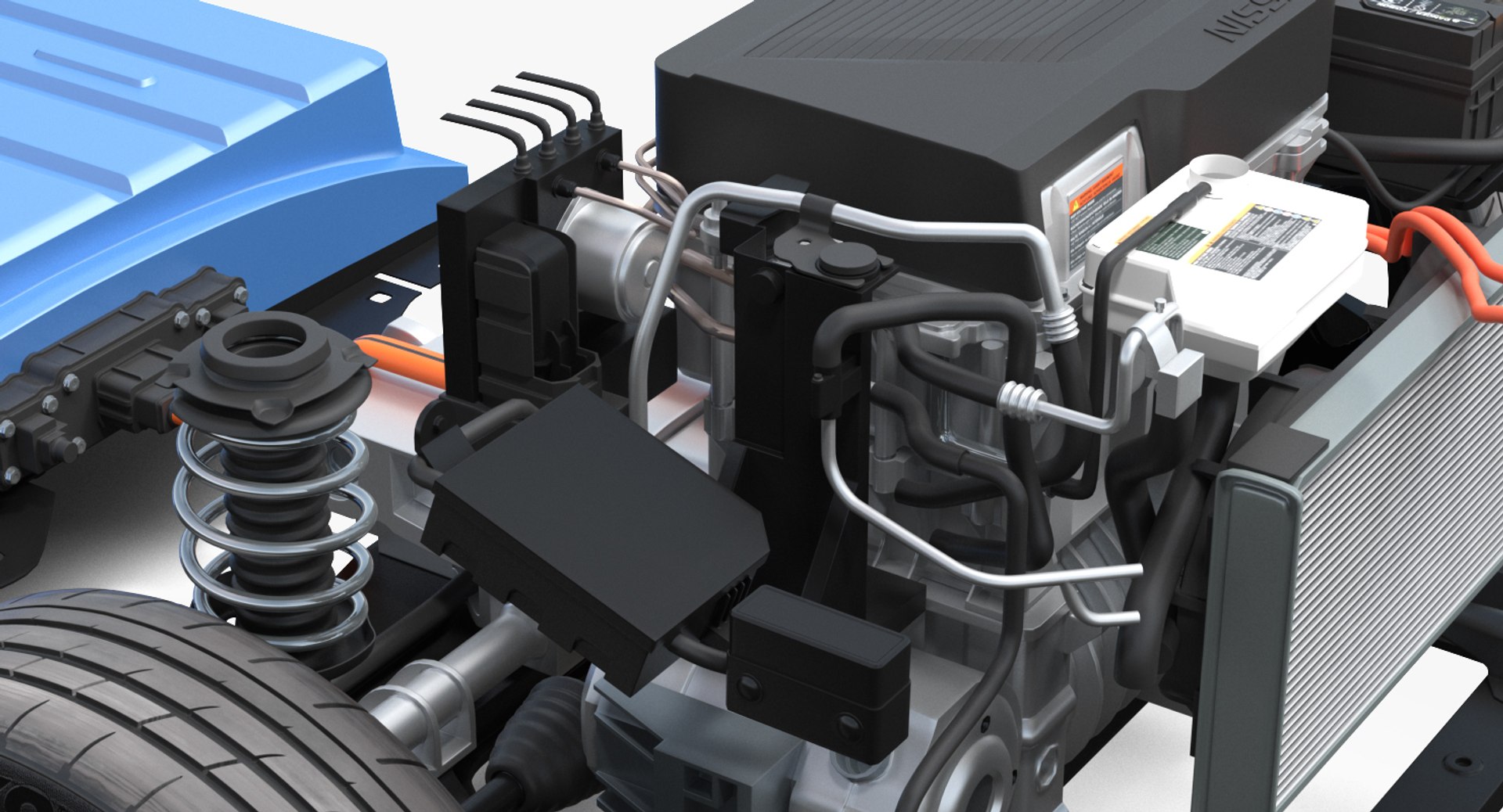 3D nissan leaf engine chassis - TurboSquid 1426293