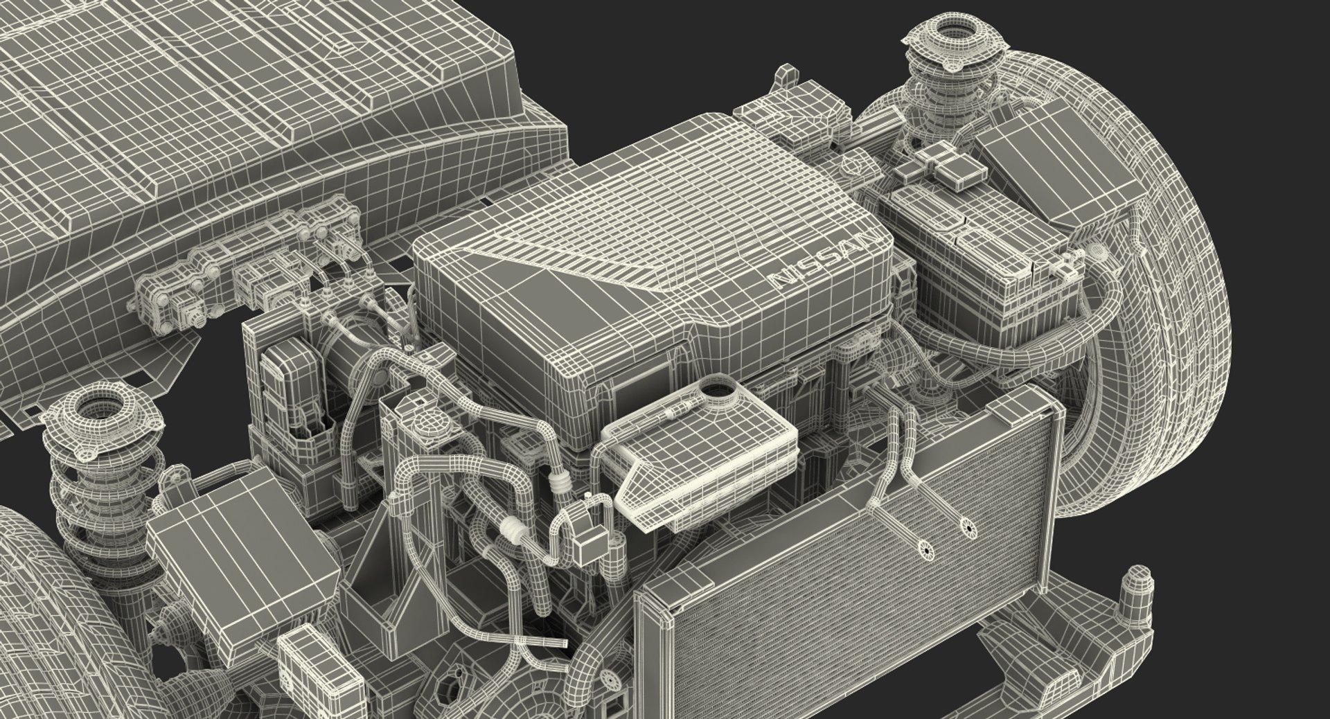 3D nissan leaf engine chassis - TurboSquid 1426293