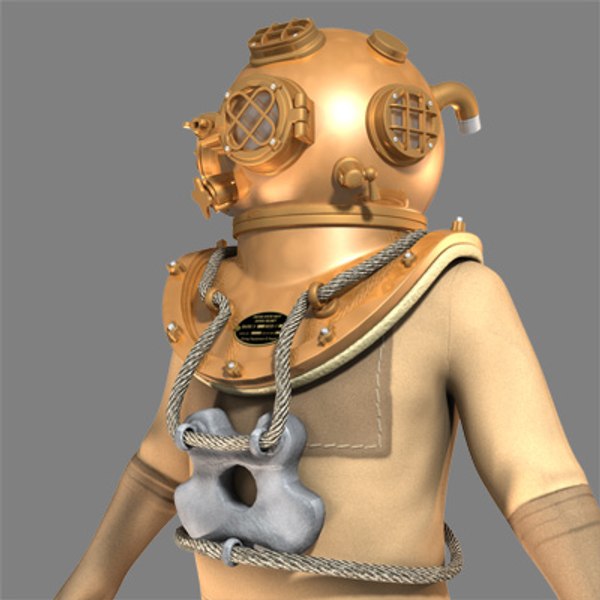 old diver 3d model