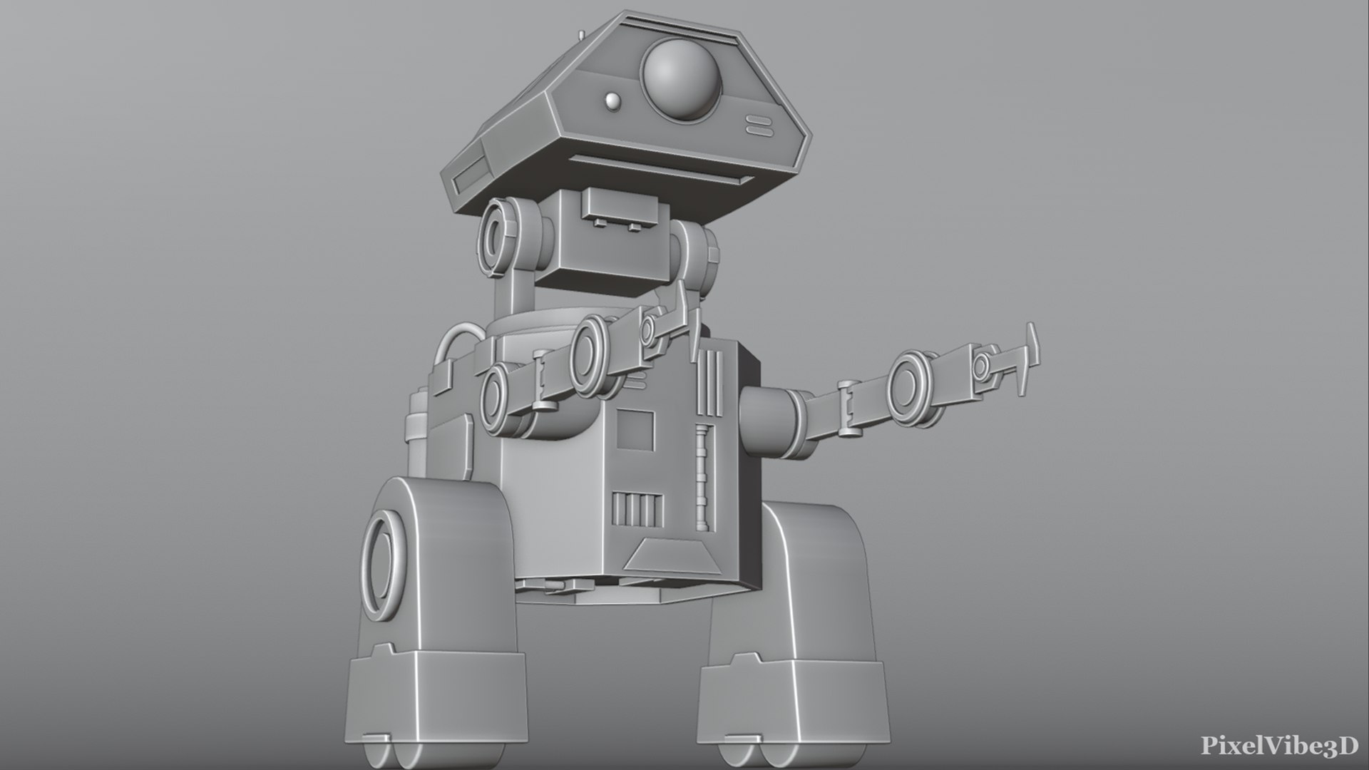3D Sci-Fi Game Ready Robot Model - TurboSquid 2487965