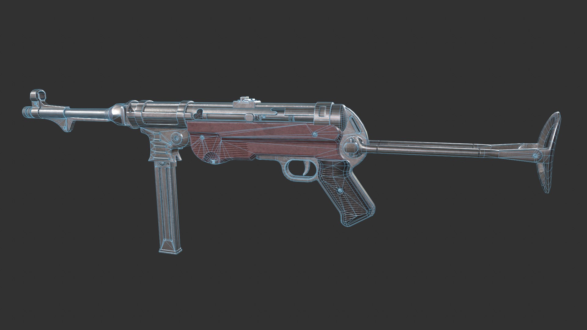 3D Model MP40 Submachine Gun - TurboSquid 1998740