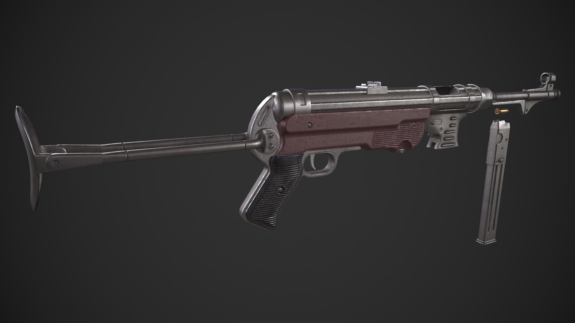 3D Model MP40 Submachine Gun - TurboSquid 1998740