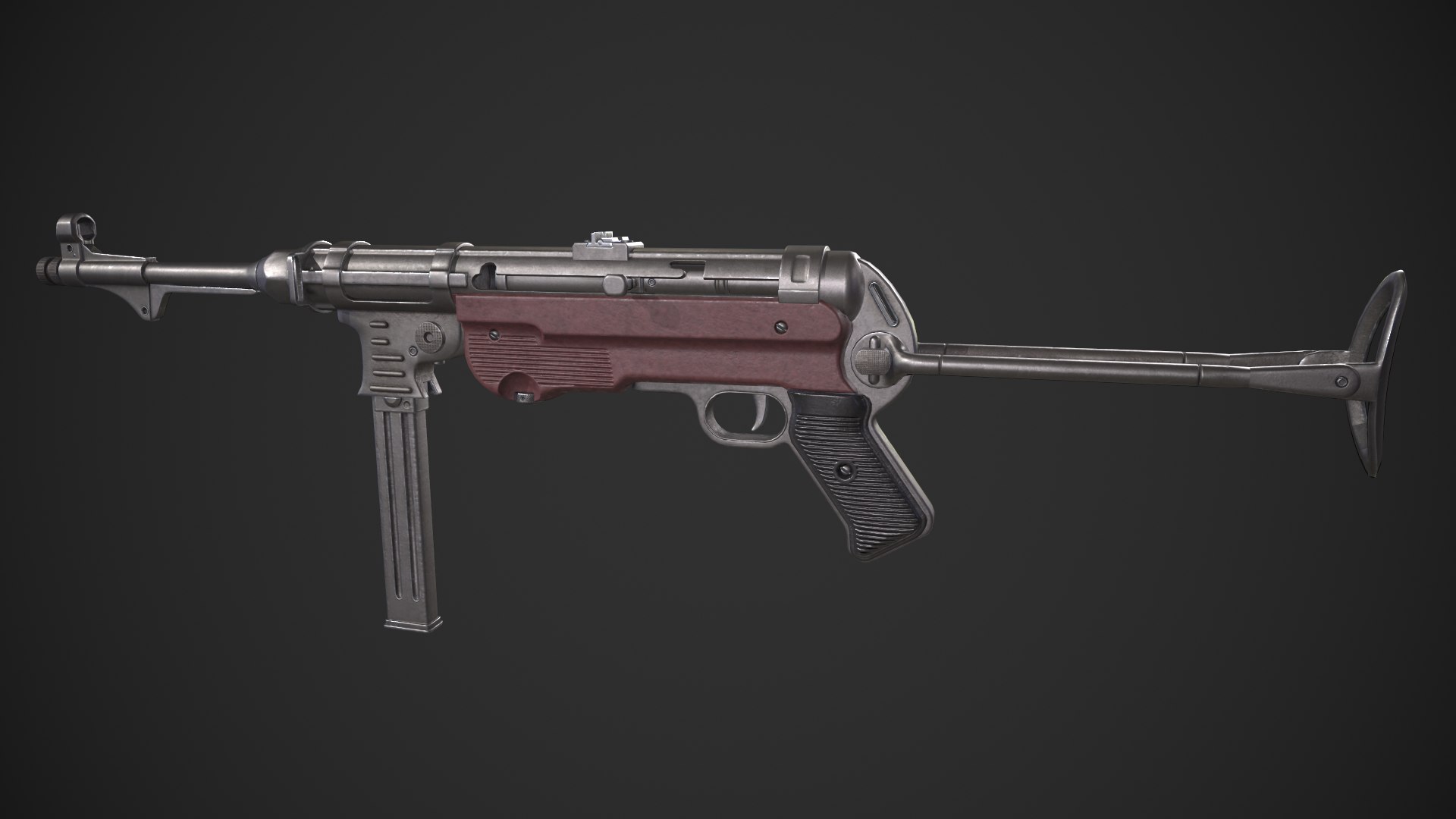 3D Model MP40 Submachine Gun - TurboSquid 1998740