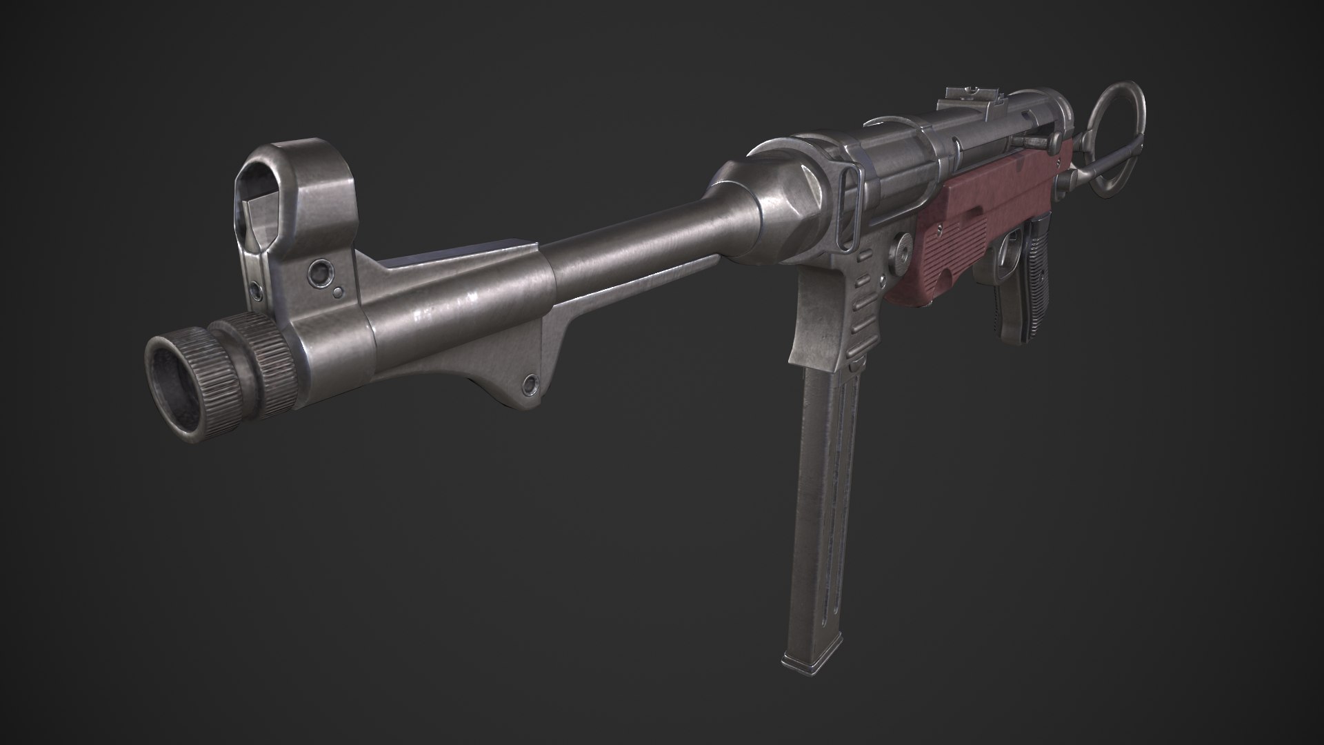 3D Model MP40 Submachine Gun - TurboSquid 1998740