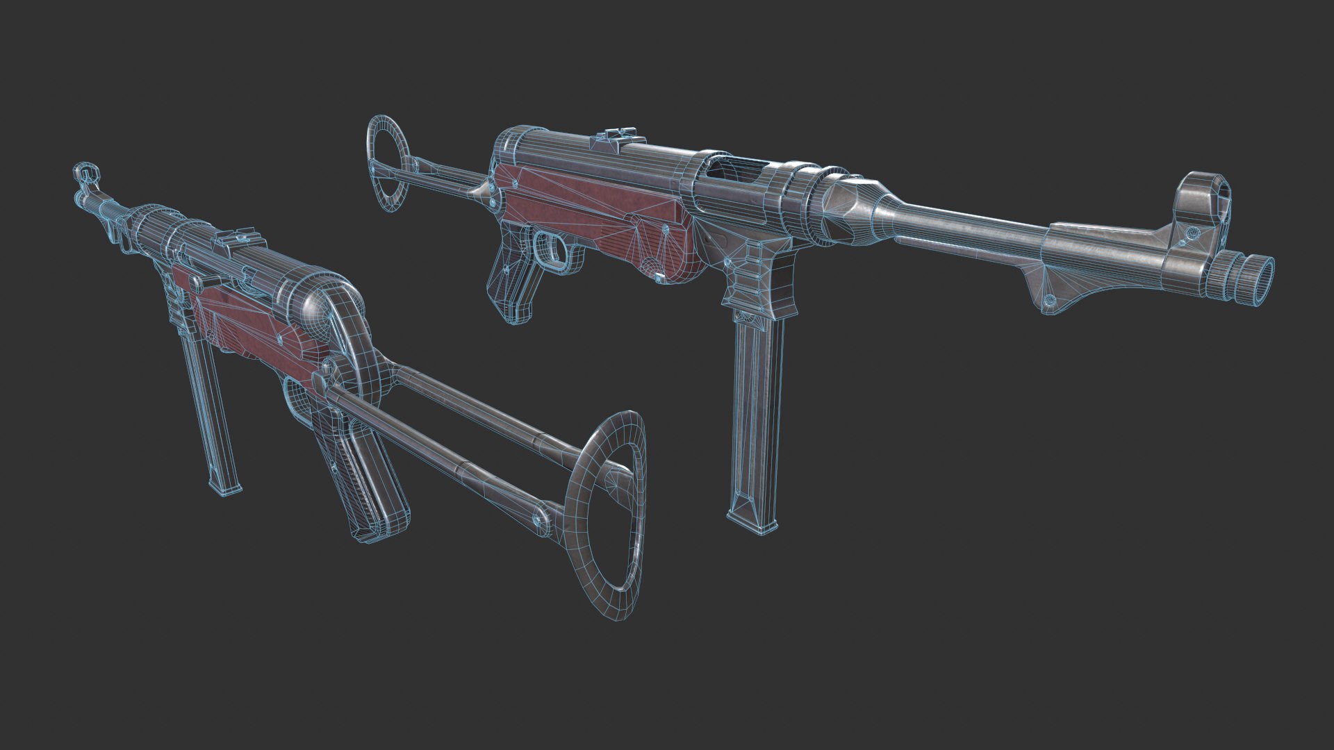 3D Model MP40 Submachine Gun - TurboSquid 1998740