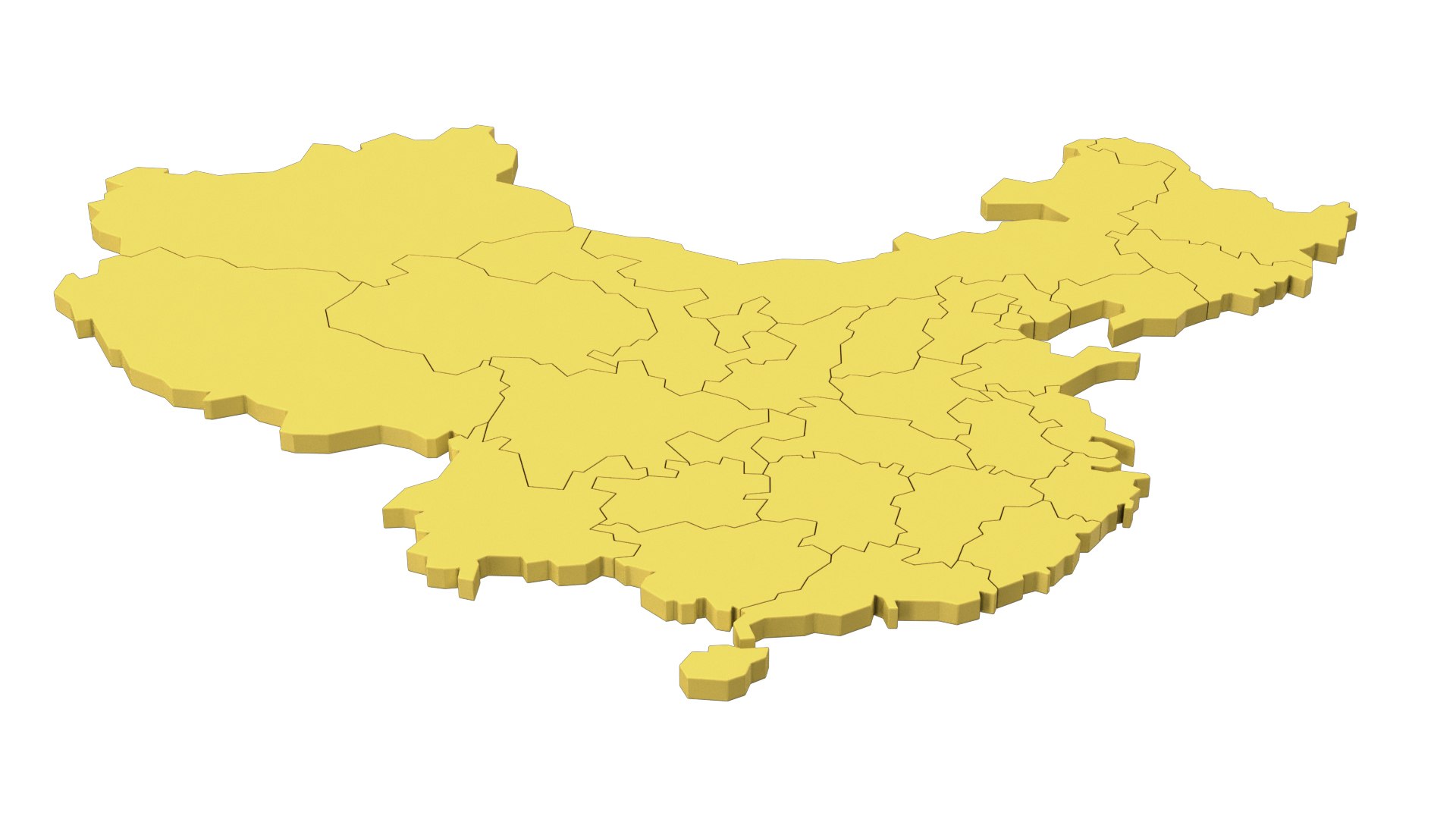 China Map 3d Map 3D Model - TurboSquid 1876481