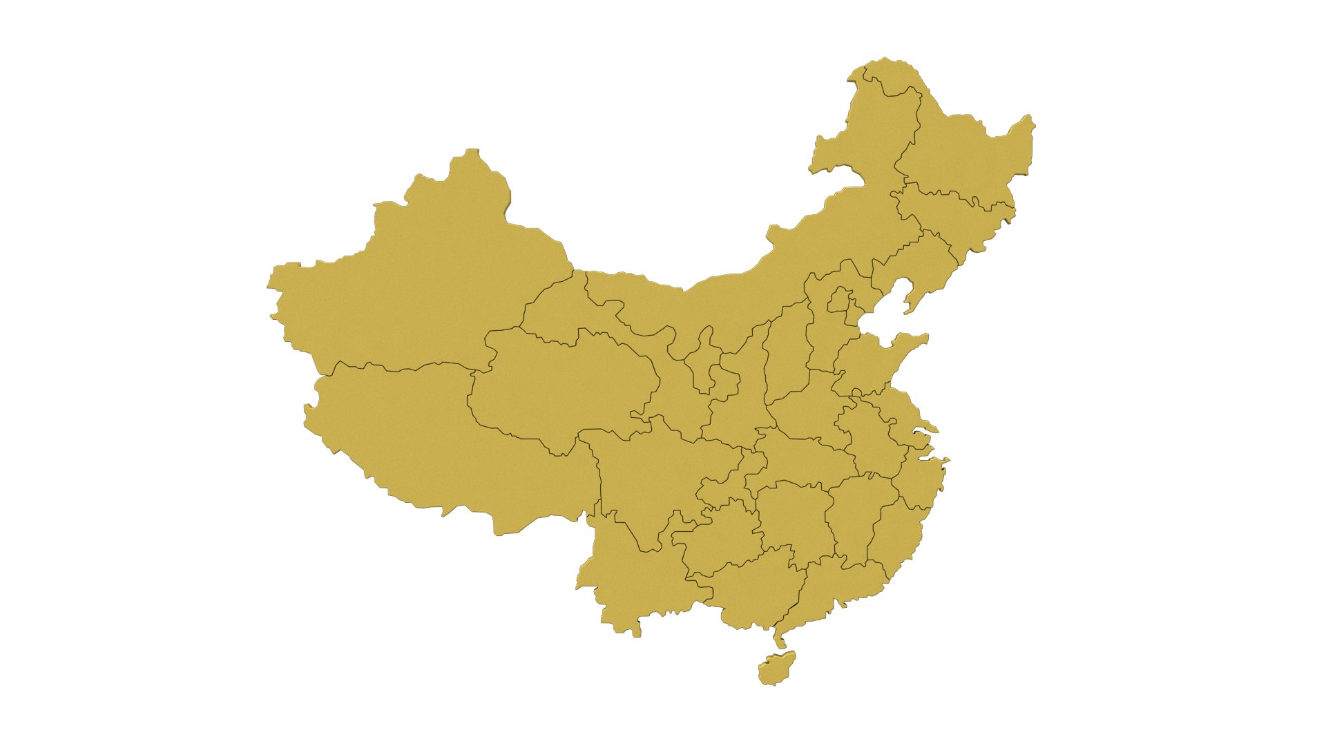 China Map 3d Map 3D Model - TurboSquid 1876481