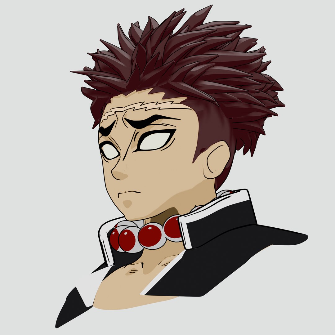 Gyomei Himejima From Demon Slayer Anime Style 3D Model 3D Model ...