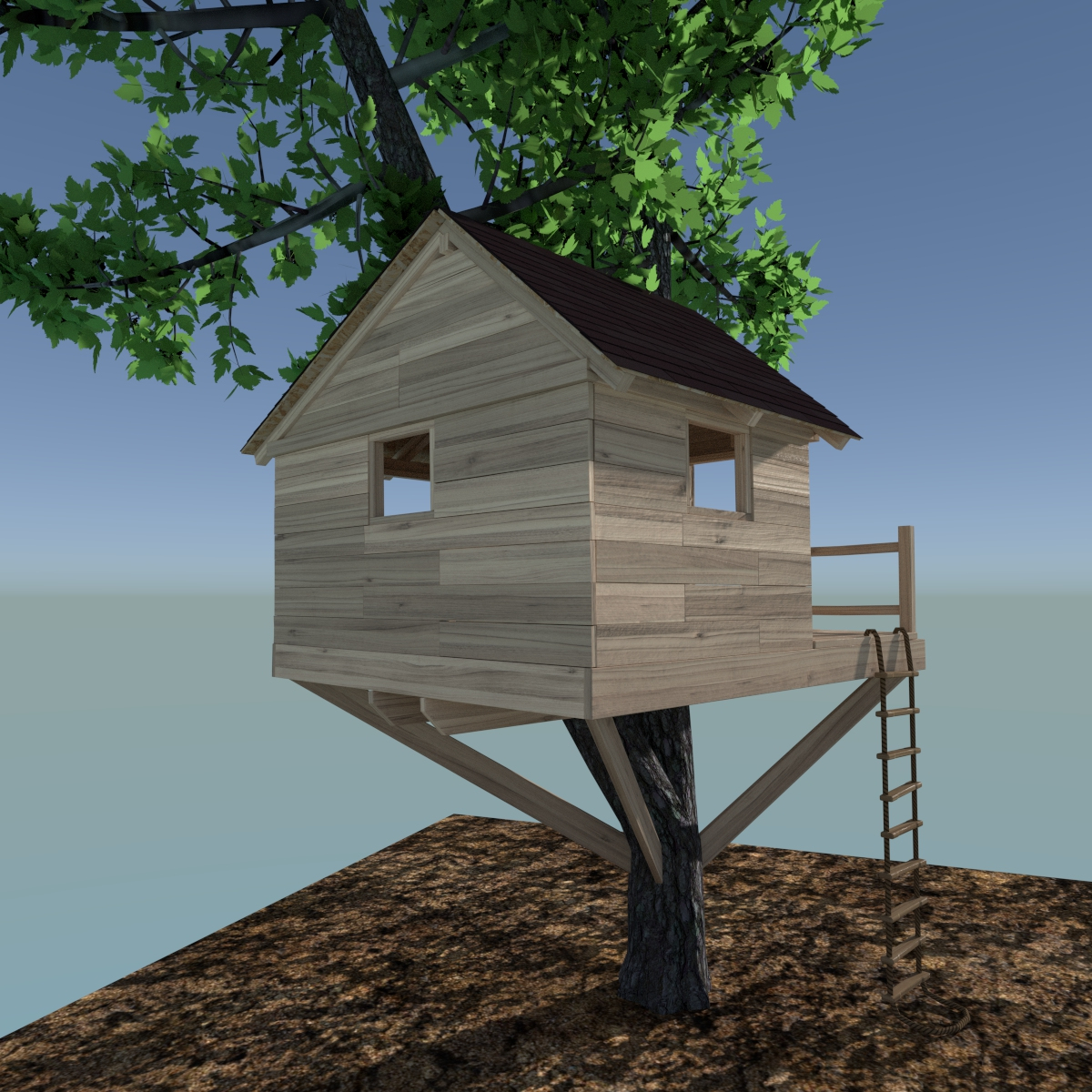 3d model treehouse tree house