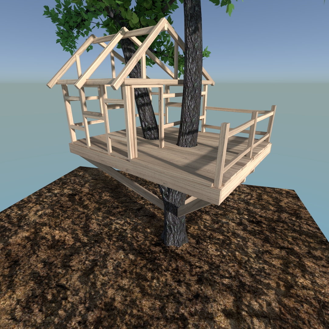 3d model treehouse tree house