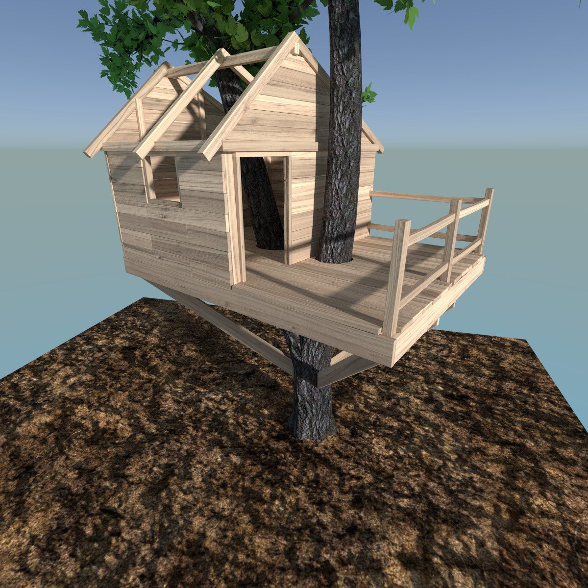 3d model treehouse tree house