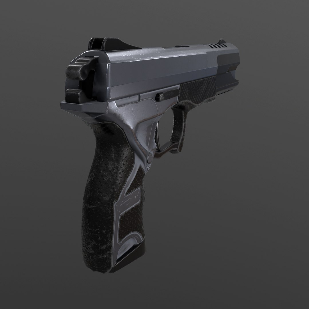Gun Modeled Real 3d Max