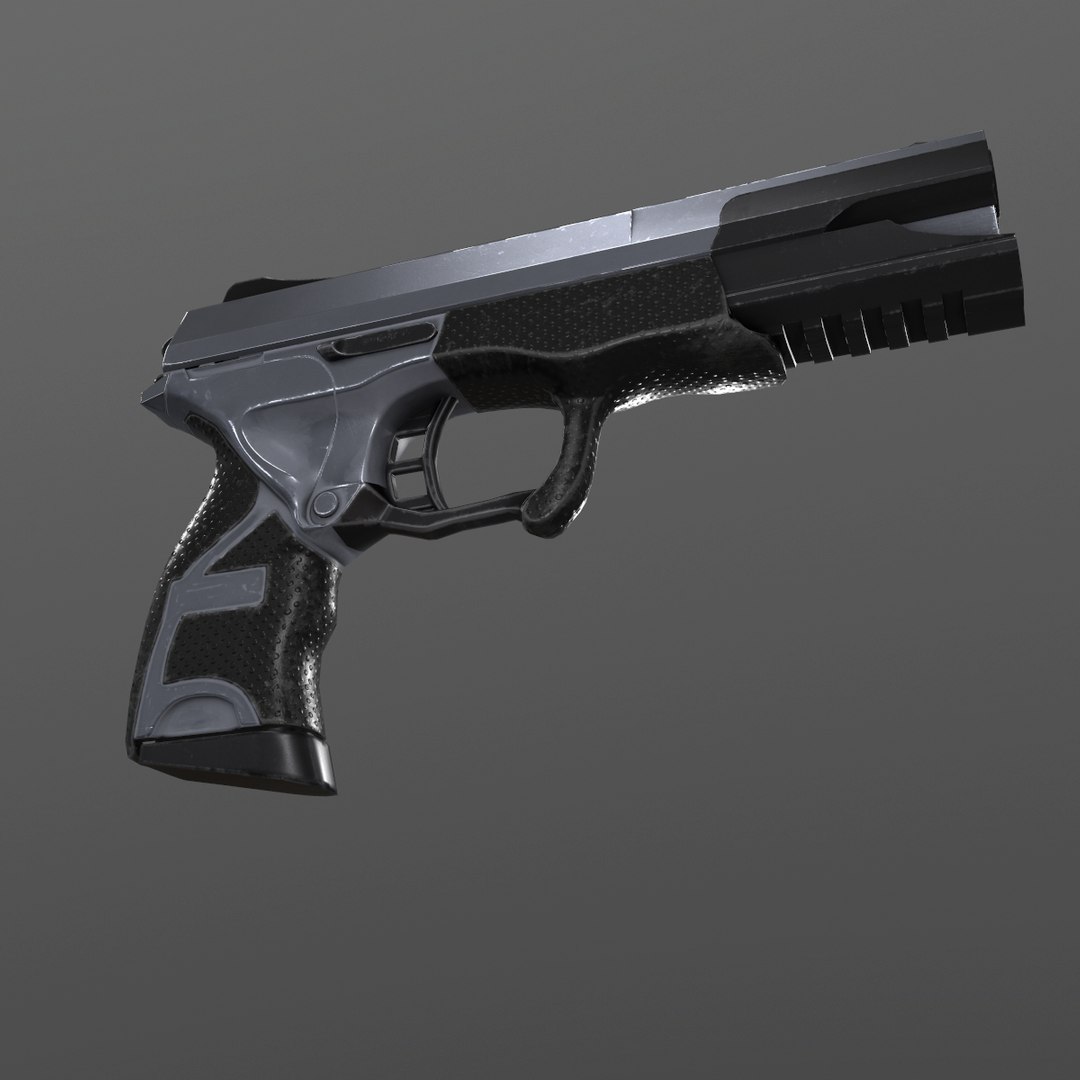 Gun Modeled Real 3d Max