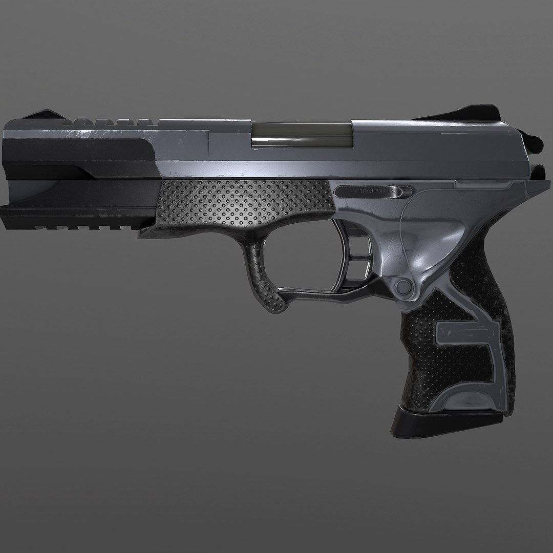 Gun Modeled Real 3d Max