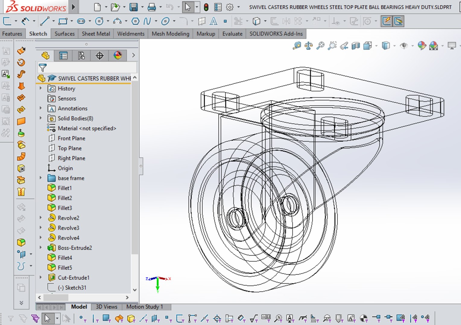 Swivel Caster Wheel 3D Model - TurboSquid 1713504