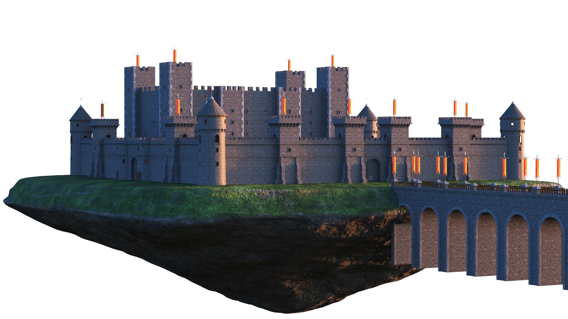 3D Real Castle Scene Model - TurboSquid 1454518