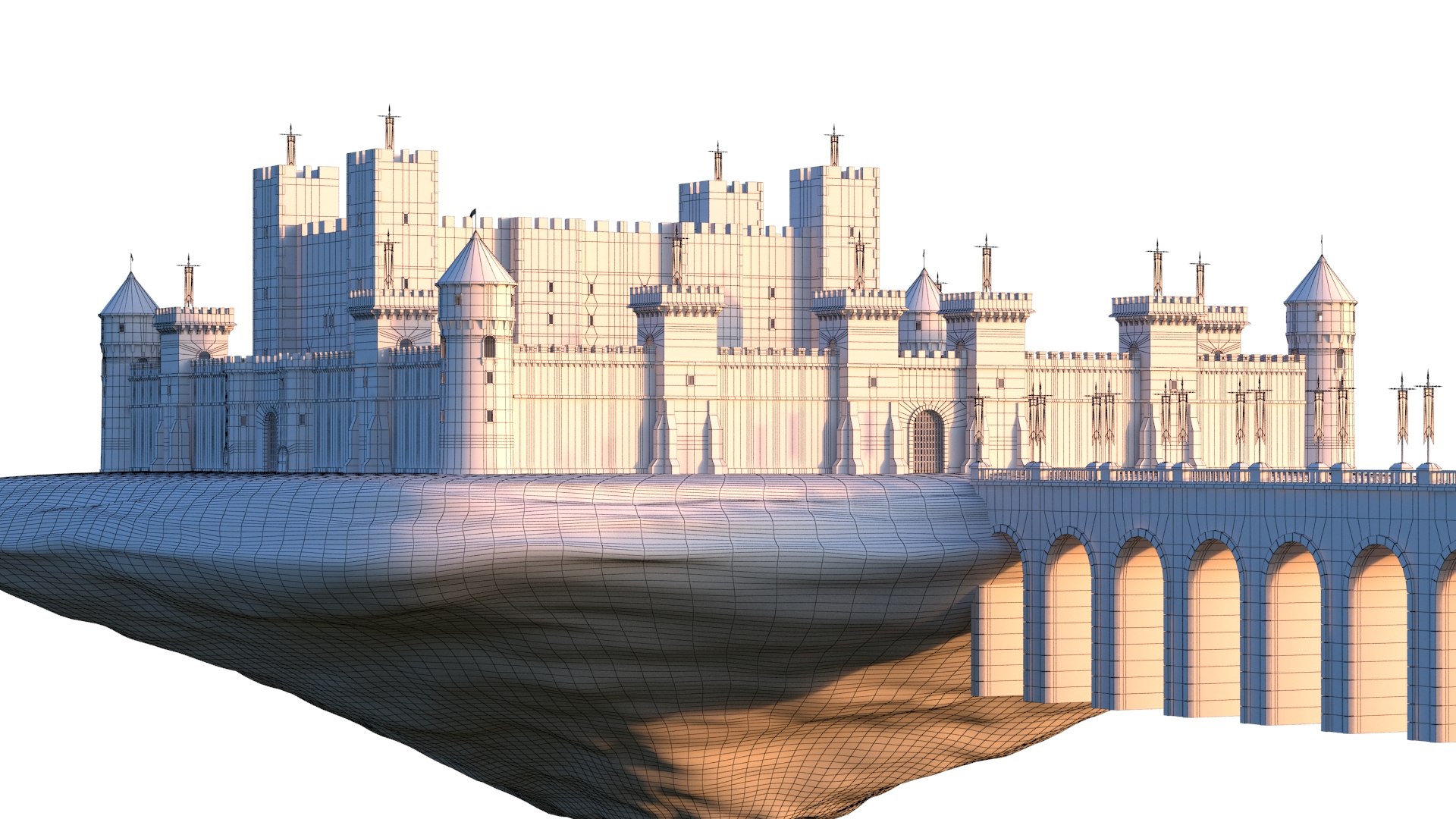 3D Real Castle Scene Model - TurboSquid 1454518