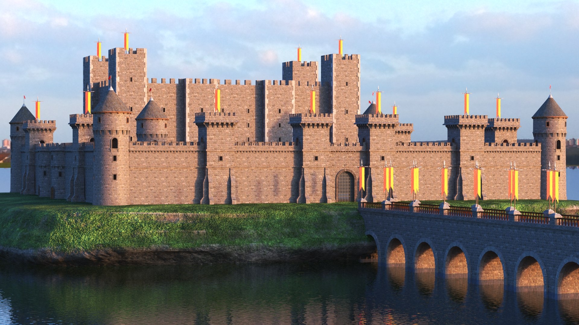 3D Real Castle Scene Model - TurboSquid 1454518