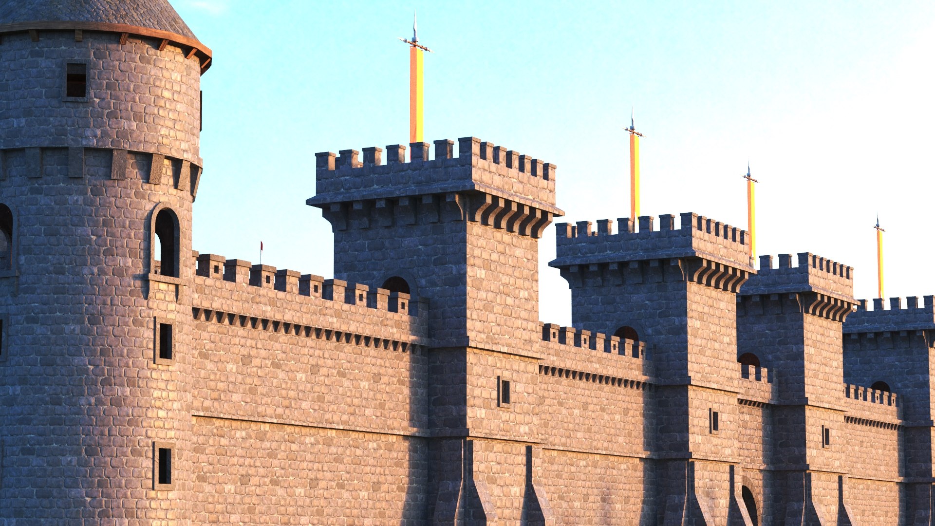 3D Real Castle Scene Model - TurboSquid 1454518